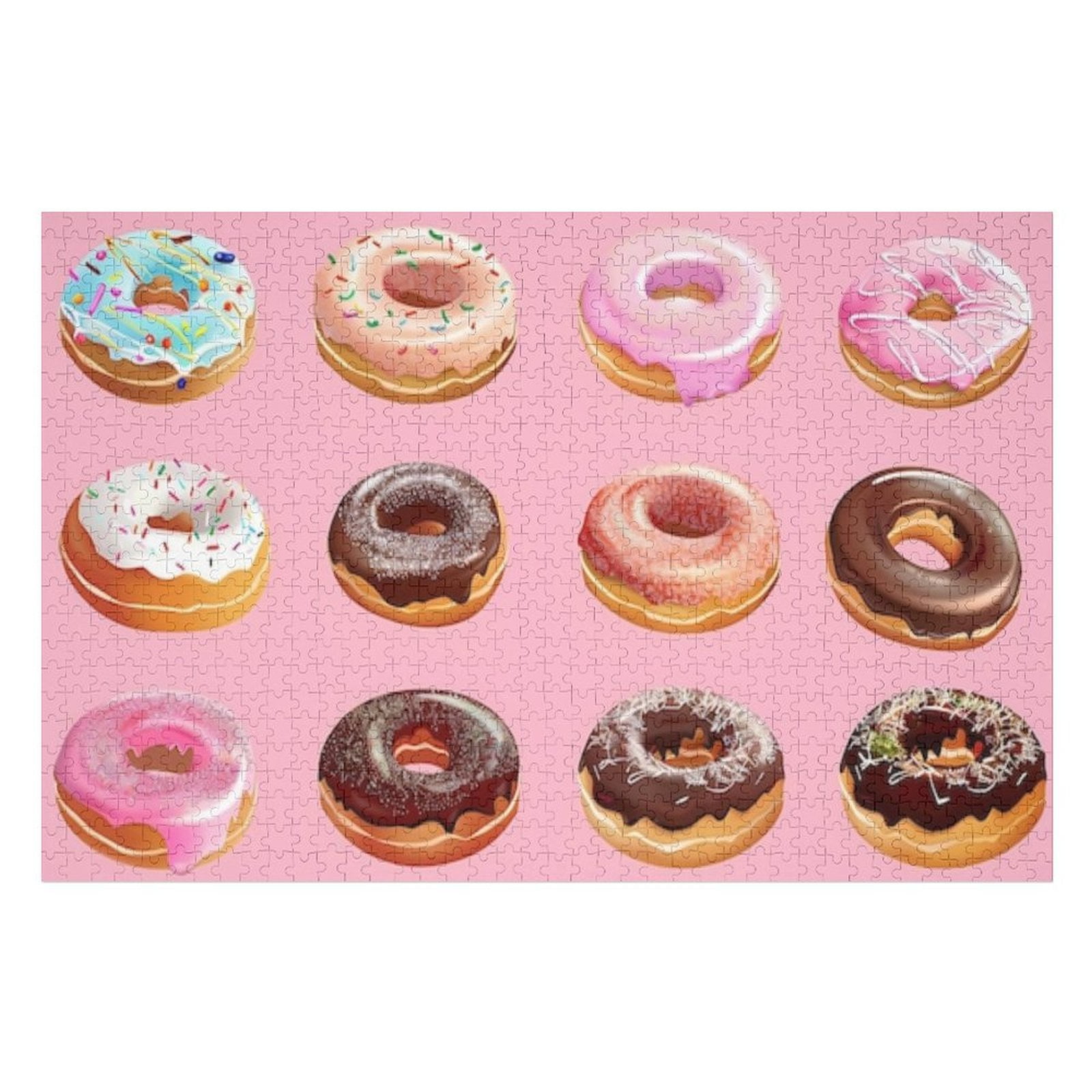 Puzzles for Adults 500 Pieces - Colorful Array Donuts With Various ...