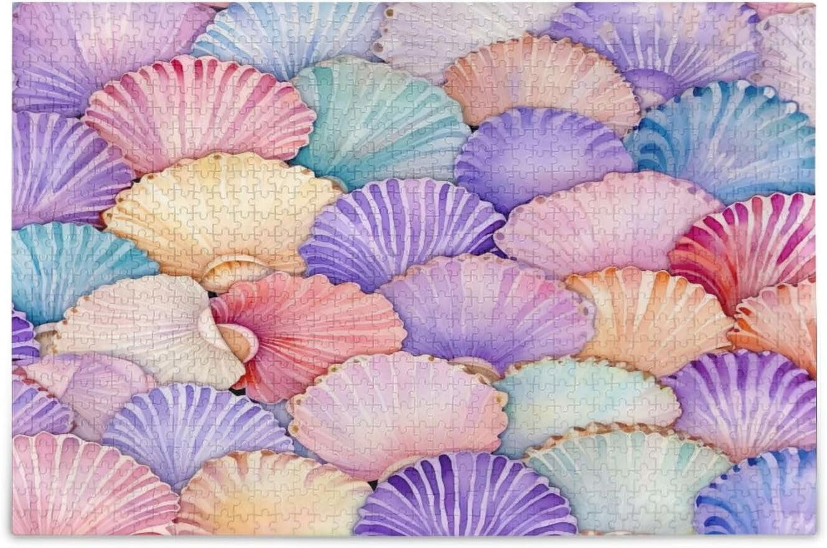 Puzzles for Adults 500 Pieces - Colorful Shells Jigsaw Puzzle Family ...