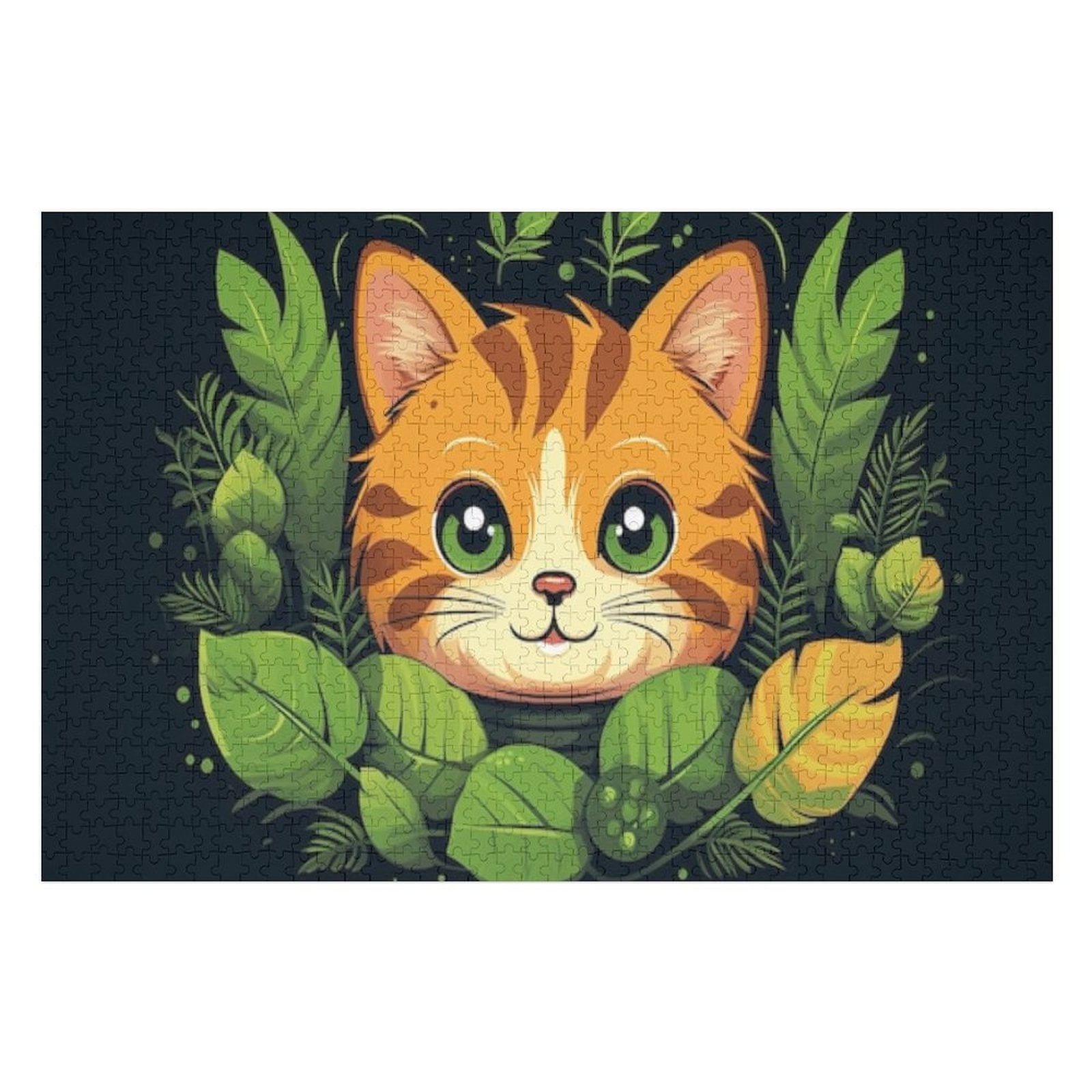 Puzzles for Adults 500 Pieces - Cute Cat Jungle Funny Puzzle, Seek And ...