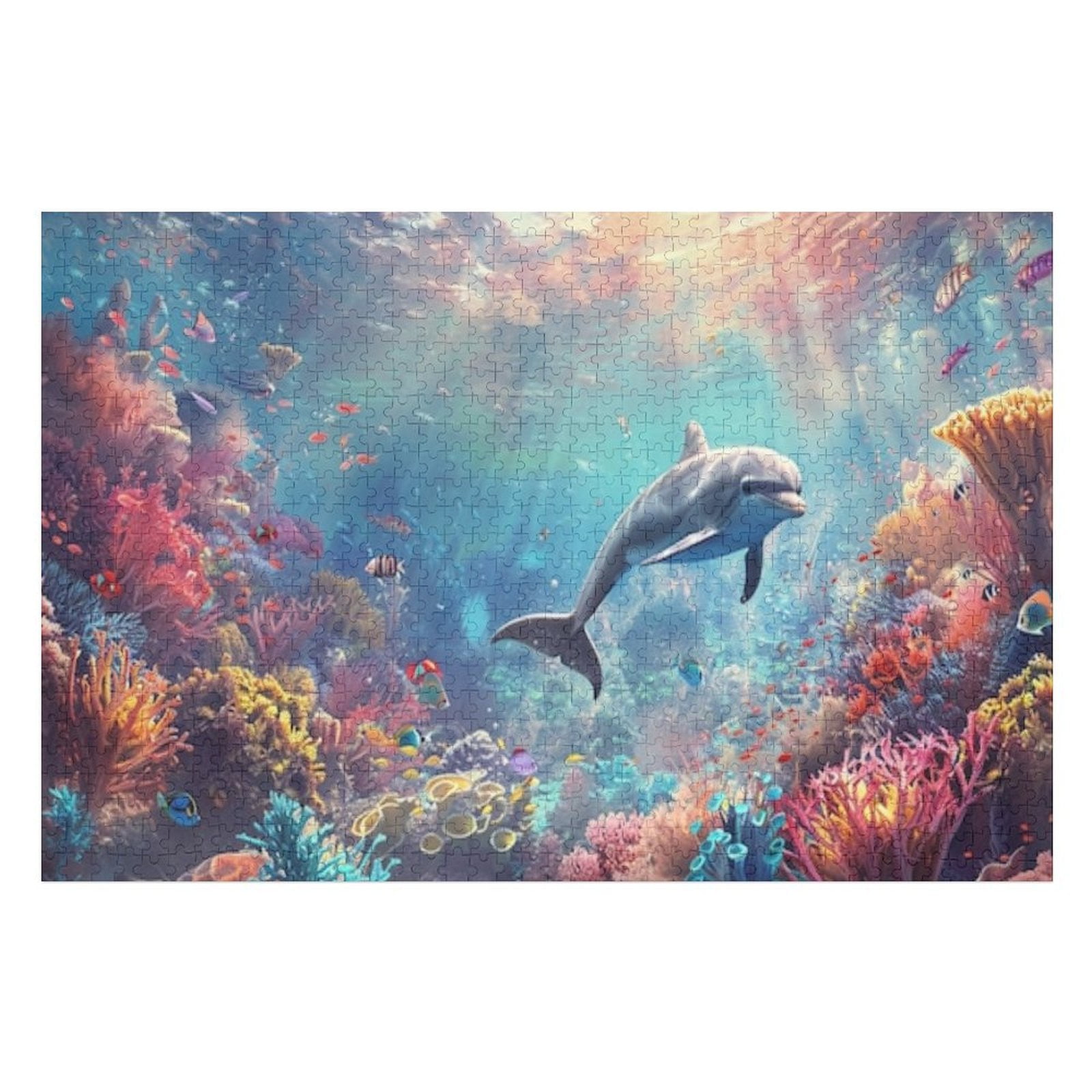 Puzzles for Adults 500 Pieces - Dolphin Funny Puzzle,Suitable for All ...