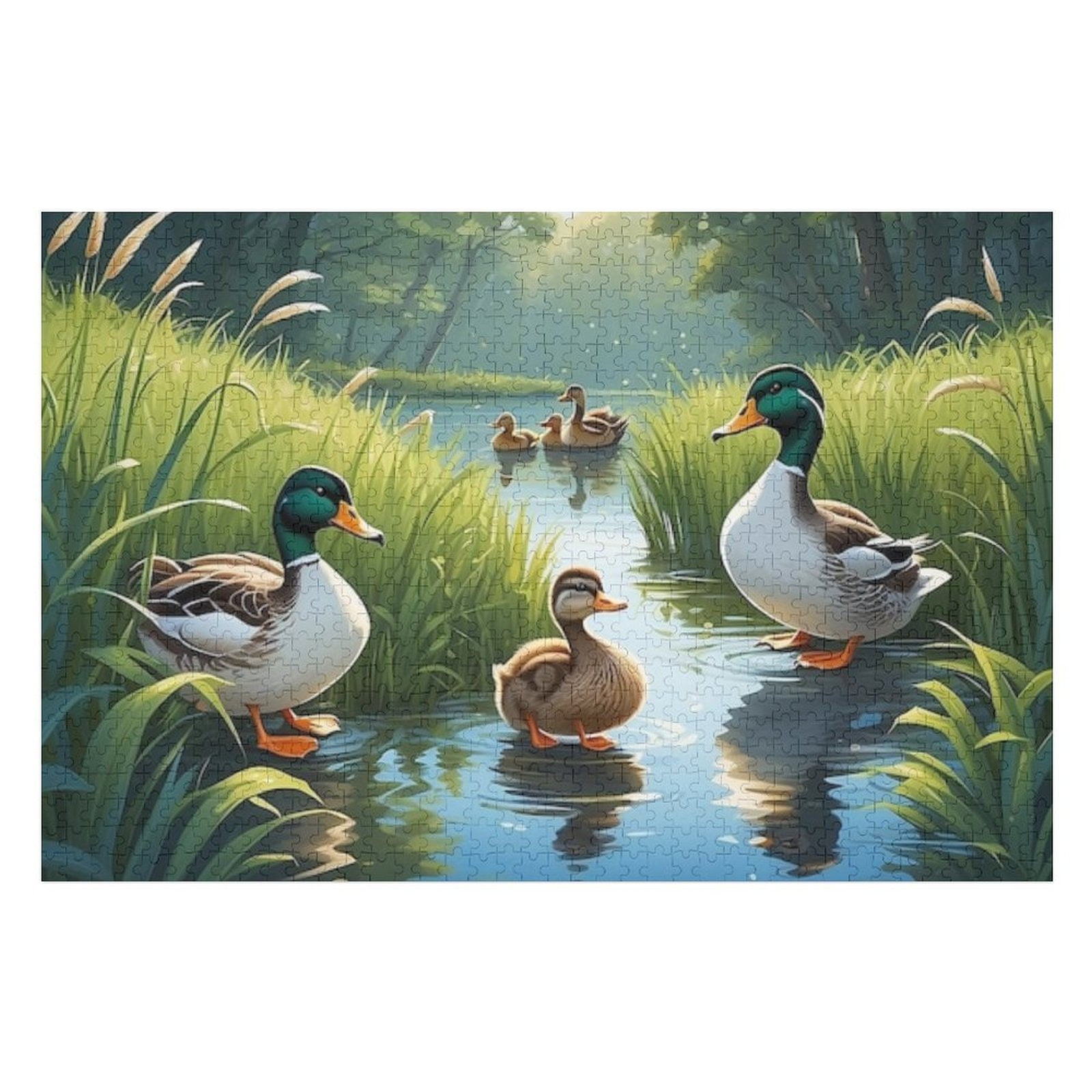 Puzzles for Adults 500 Pieces - Duck Family Adventure Cartoon Funny ...