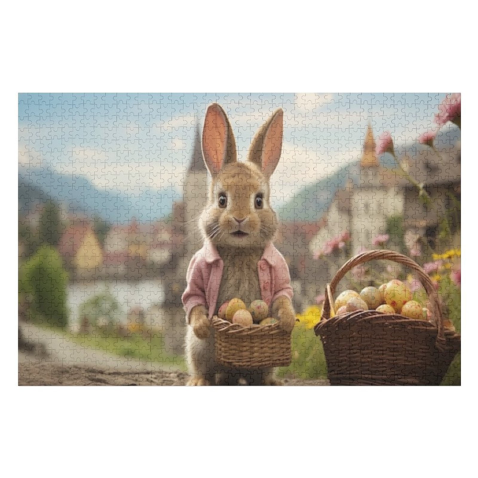 Puzzles for Adults 500 Pieces - Easter Celebration With Bunny Funny ...