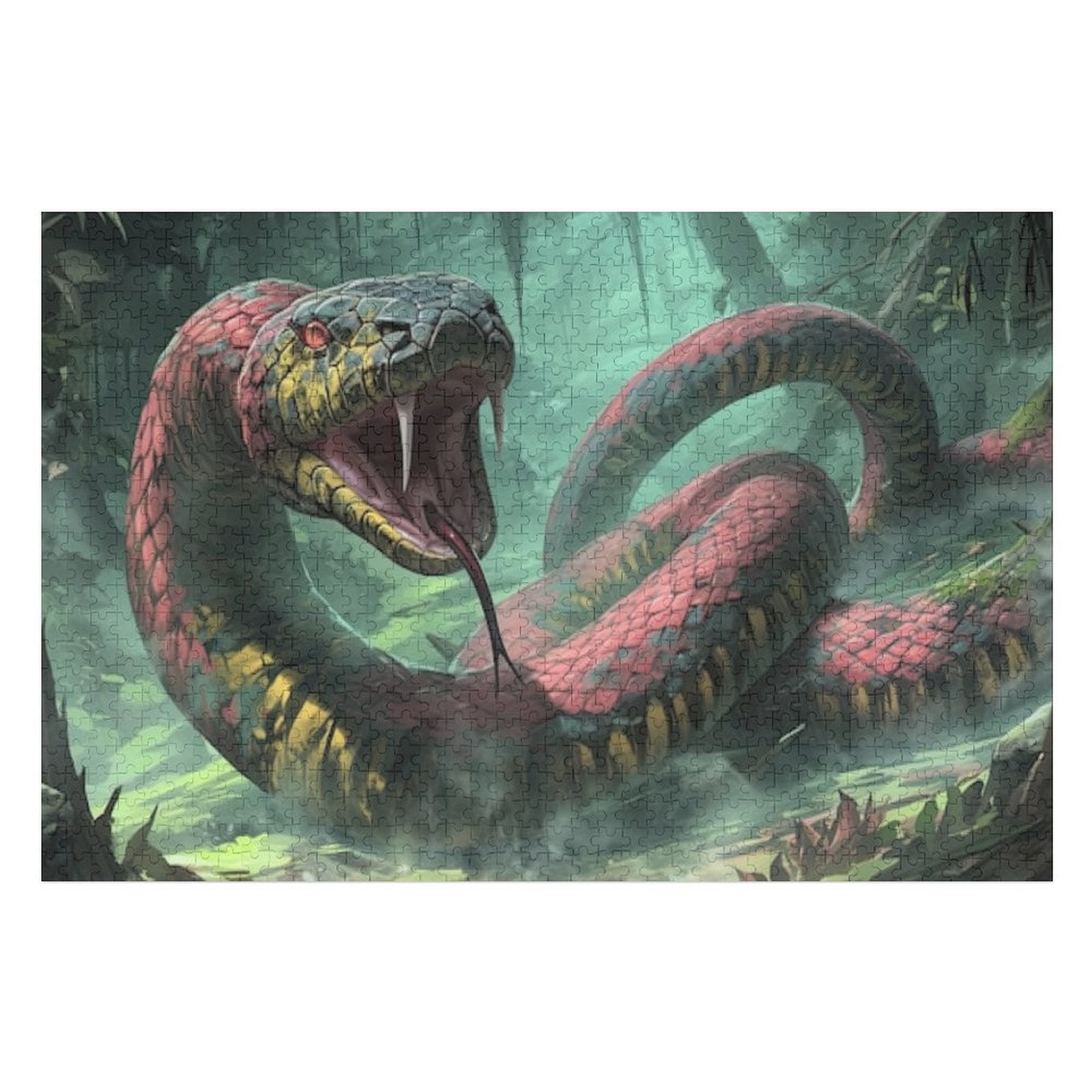 Puzzles for Adults 500 Pieces - Fantasy Snake Puzzles for Family Games ...