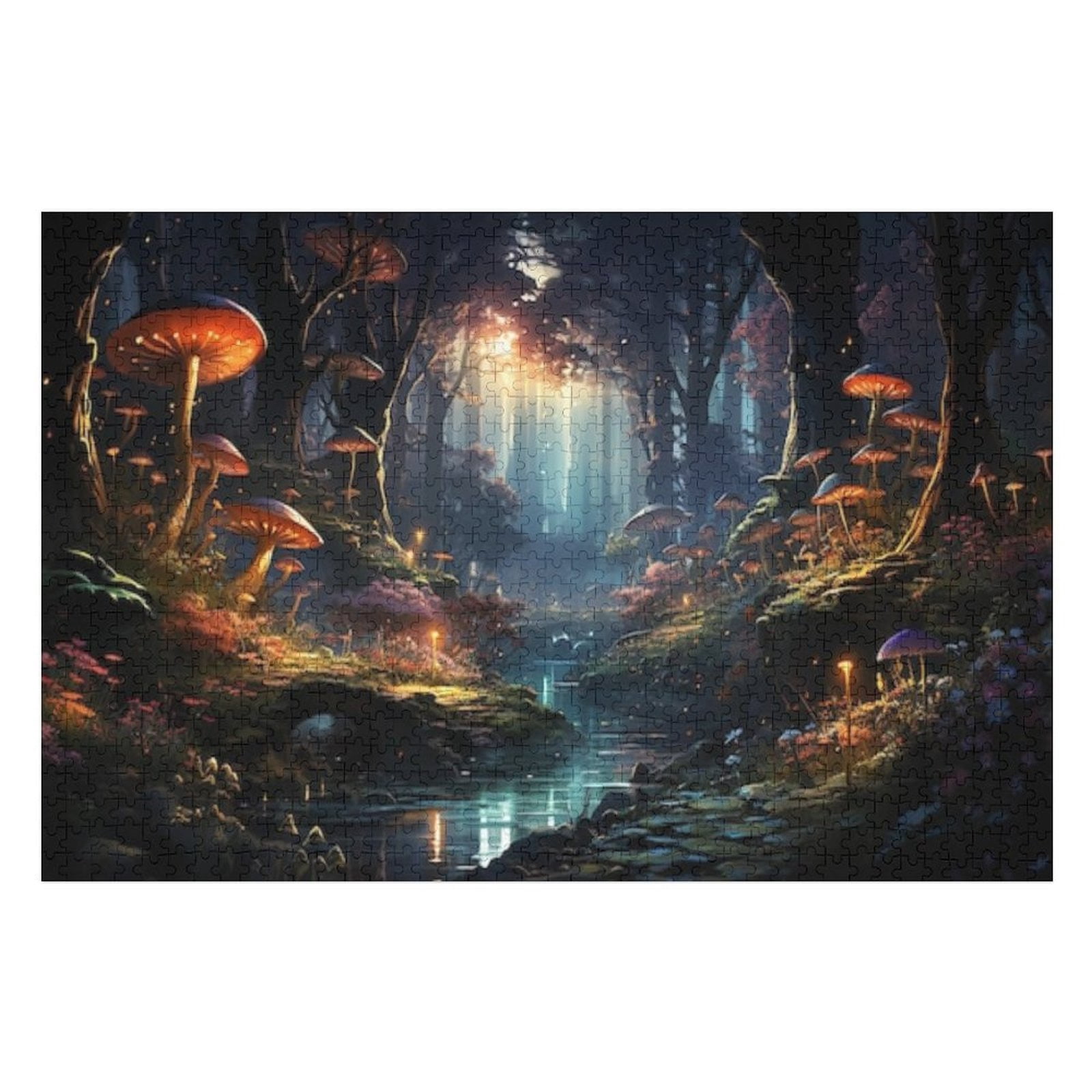 Puzzles for Adults 500 Pieces - Imagine Lush Magical Forest With ...