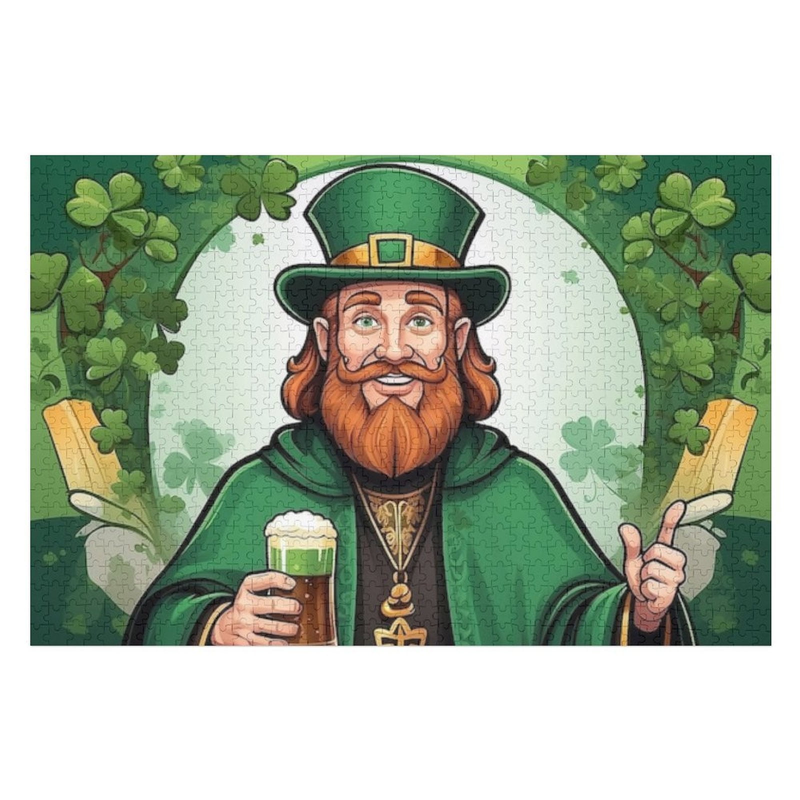 Puzzles for Adults 500 Pieces - Irish Saint Patrick Cartoon Puzzle Game ...