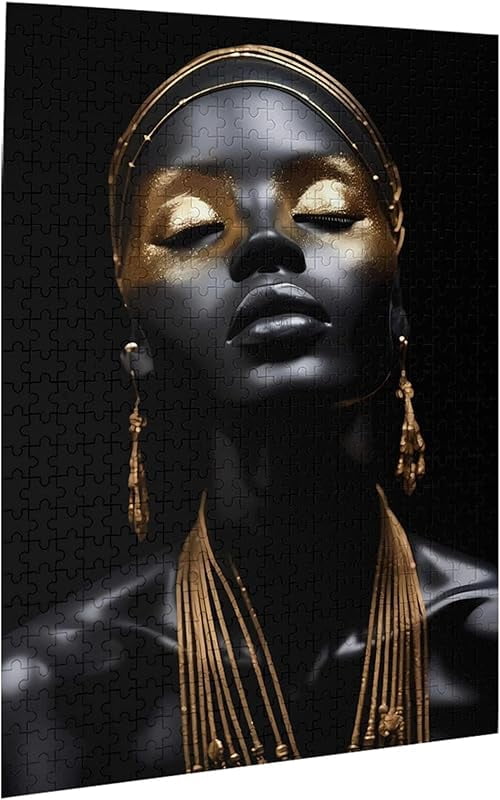 Puzzles for Adults 500 Pieces Jigsaw Puzzle African Black Woman African ...
