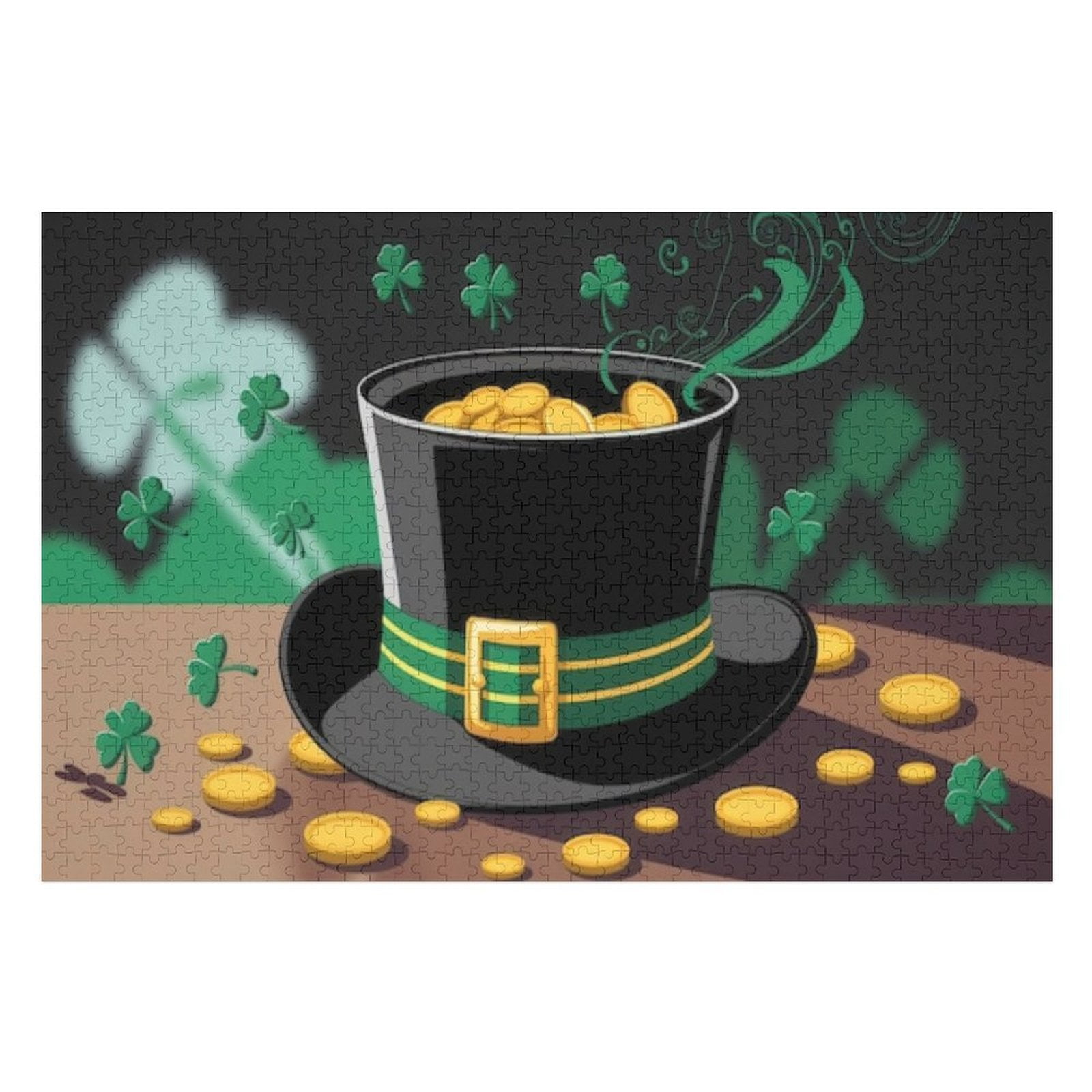 Puzzles for Adults 500 Pieces - Leprechauns Lucky Hat Funny Puzzle ...