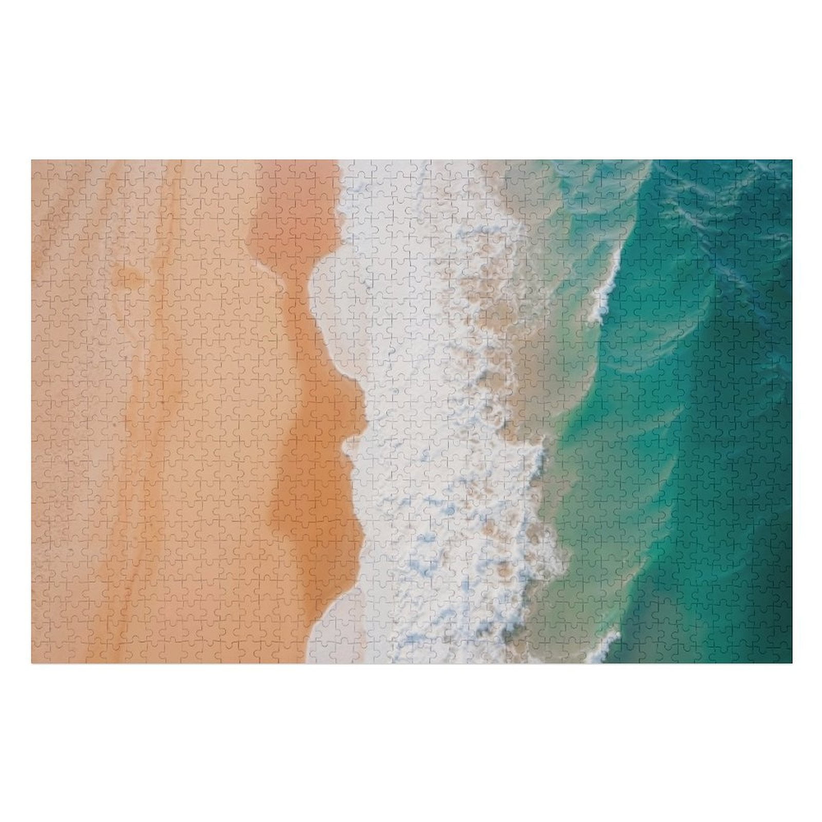 Puzzles for Adults 500 Pieces - Ocean Waves Crashing Sandy Beach ...