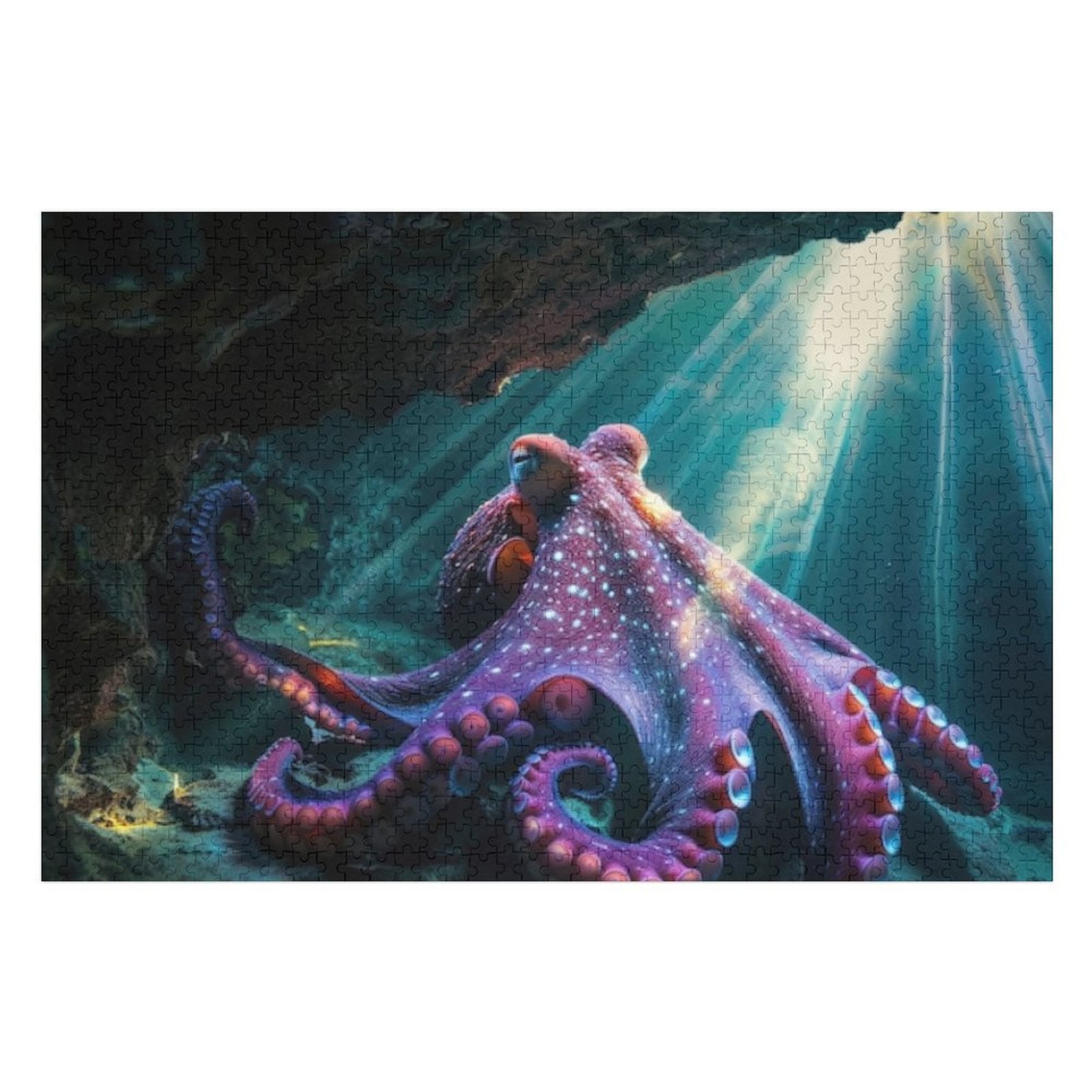 Puzzles for Adults 500 Pieces - Octopus Its Natural Underwater Habitat ...
