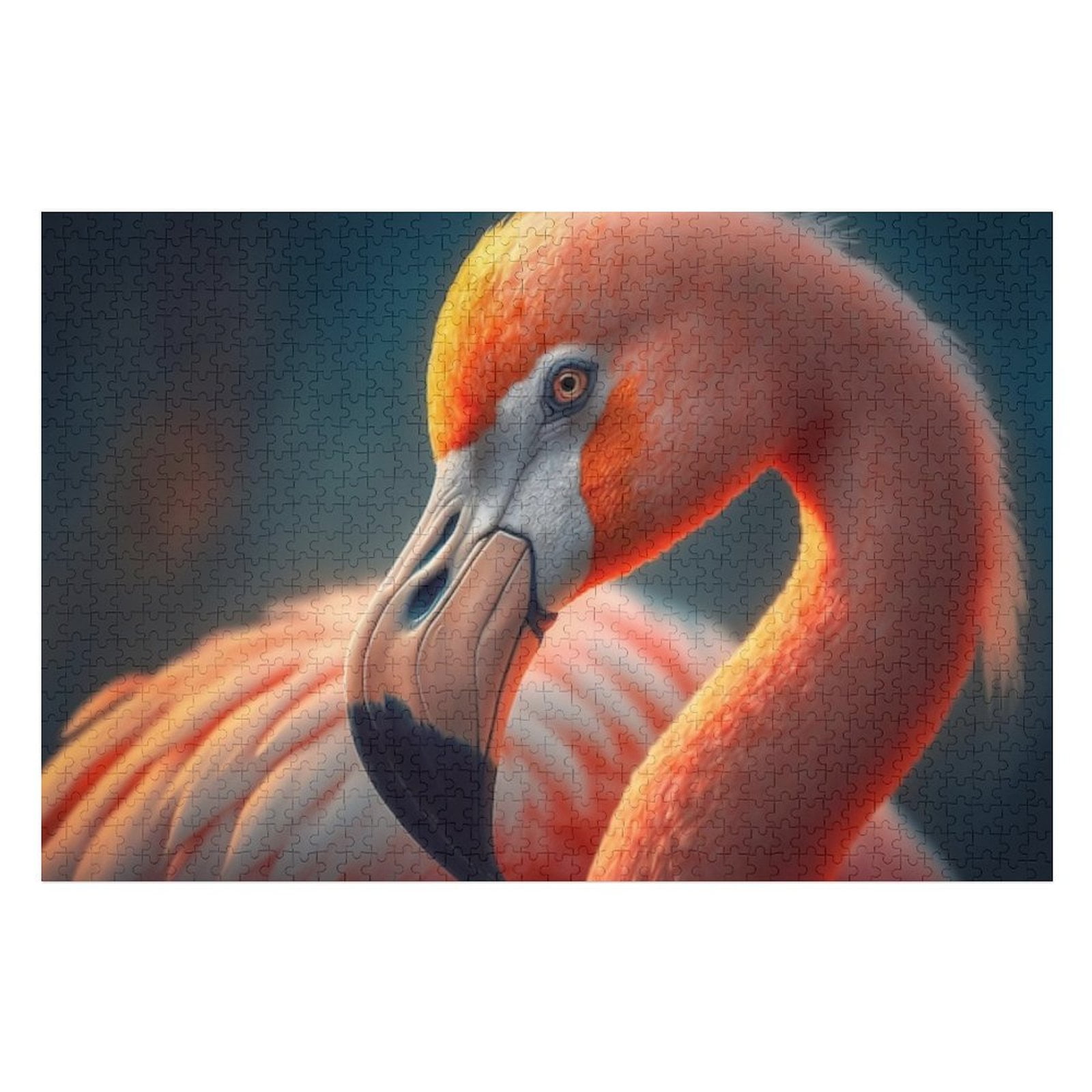 Puzzles for Adults 500 Pieces - Pink Flamingo Bird Blured Funny Jigsaw ...
