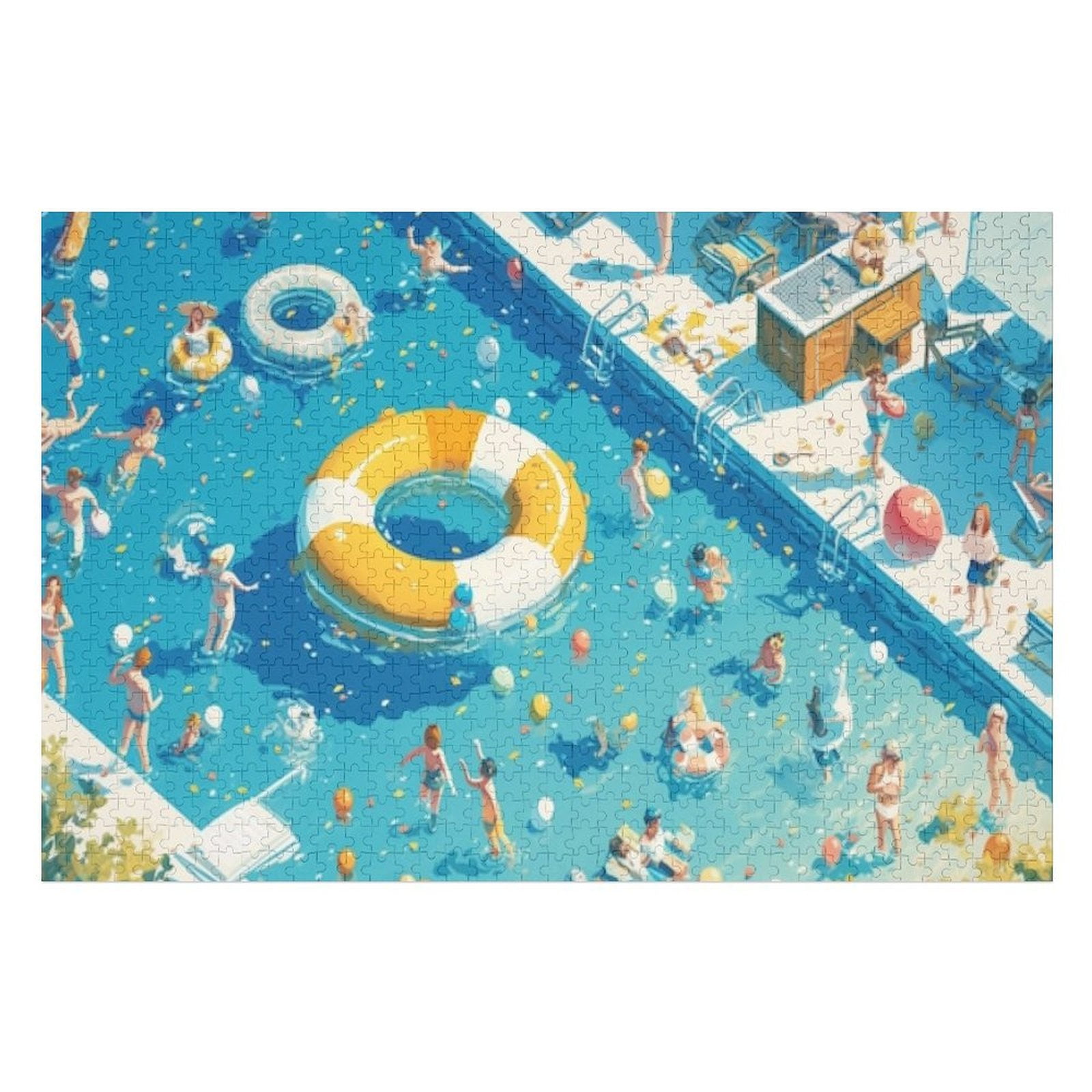 Puzzles for Adults 500 Pieces - Pool Party Funny Puzzles Brain Challenge Educational Game ...