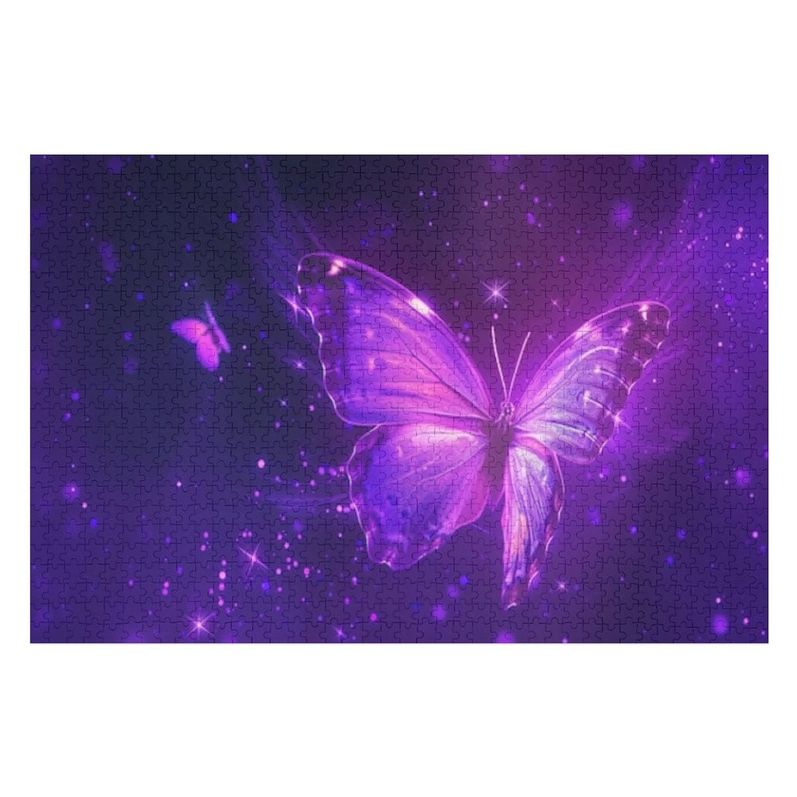 Puzzles for Adults 500 Pieces - Purple Butterfly Funny Puzzles Poster ...