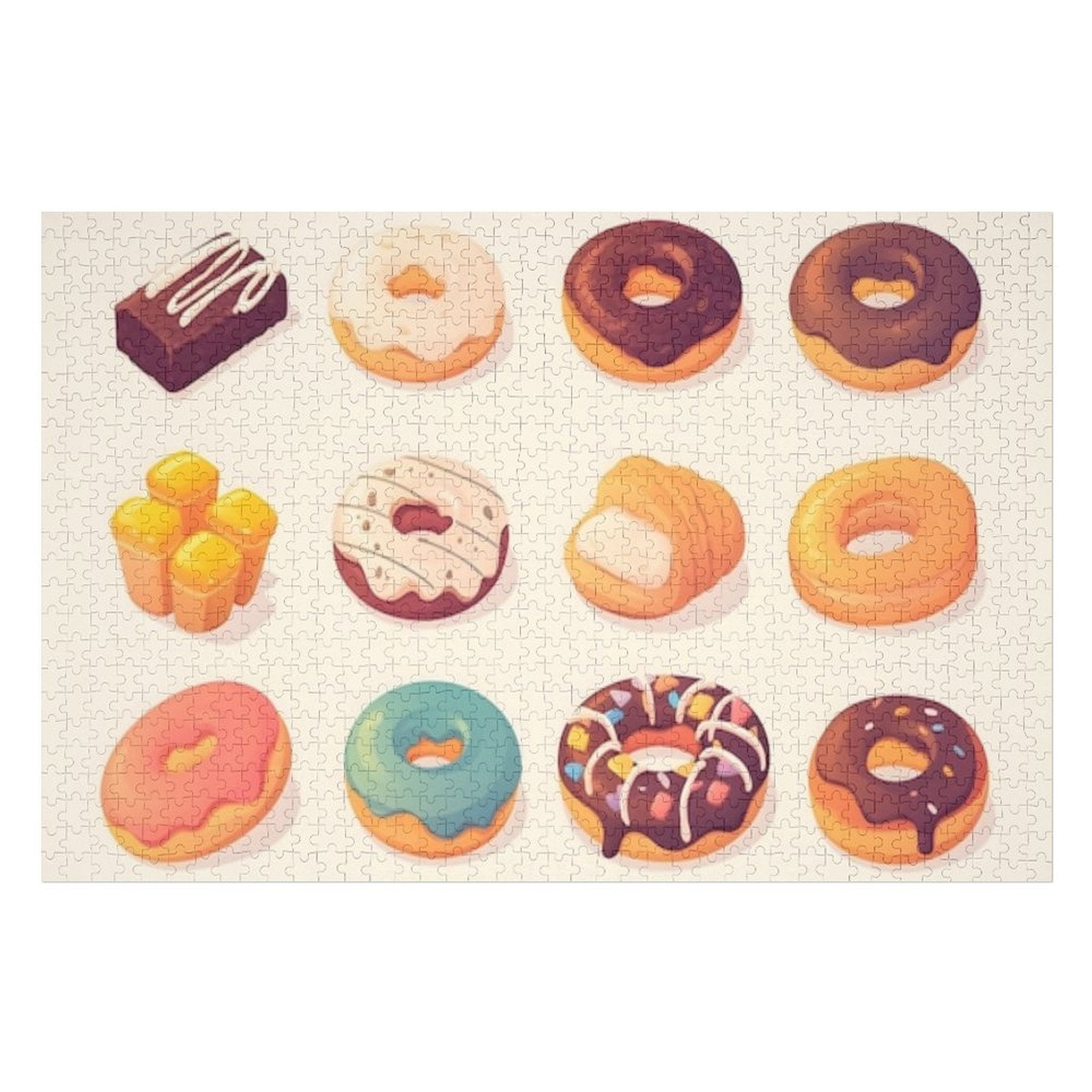 Puzzles for Adults 500 Pieces - Series Pictures Donuts With Different ...
