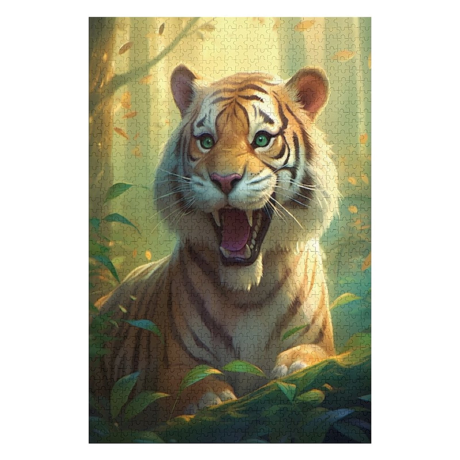 Puzzles for Adults 500 Pieces - Tiger Character Wooden Jigsaw Puzzle ...