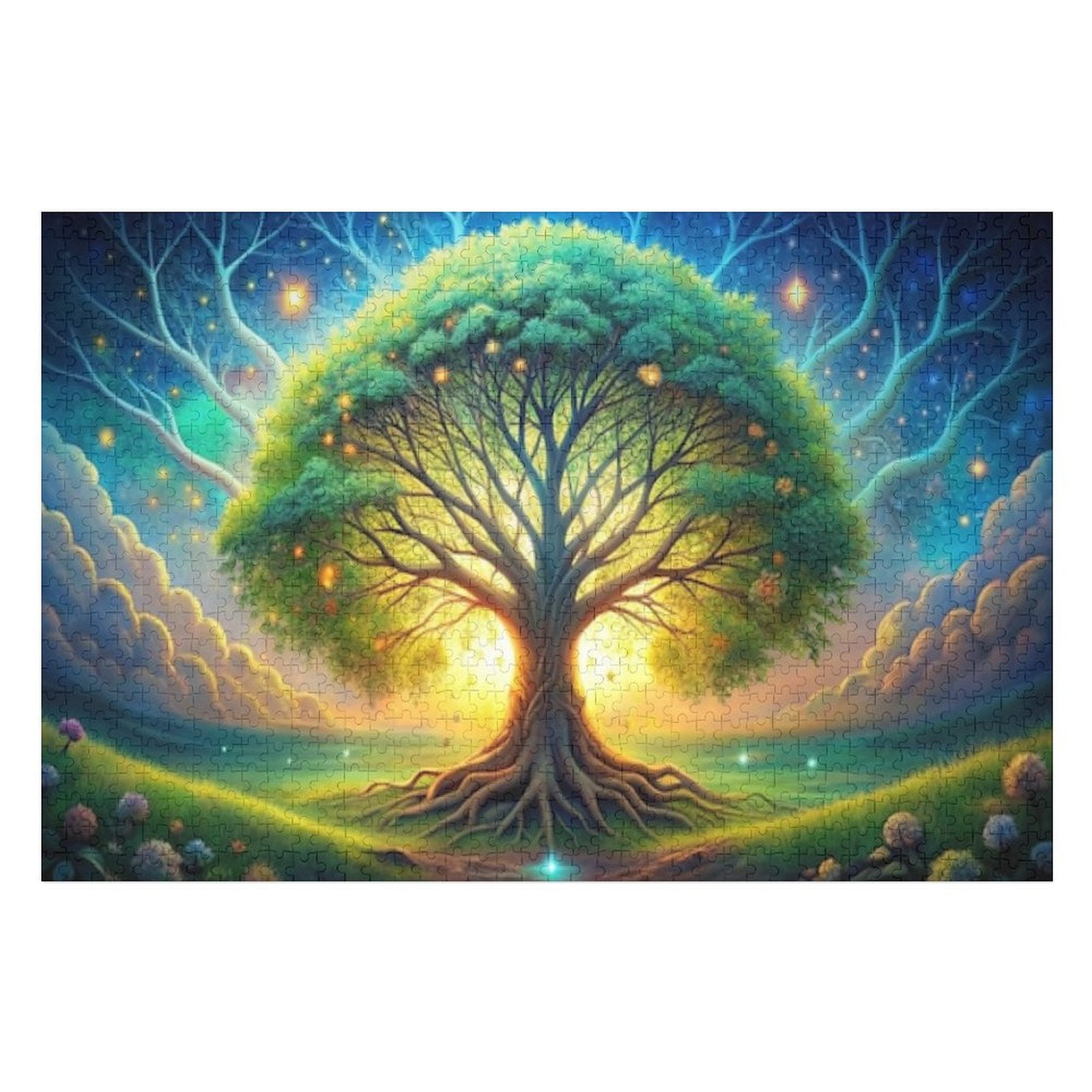 Puzzles for Adults 500 Pieces - Tree With Tree Middle It Puzzle ...