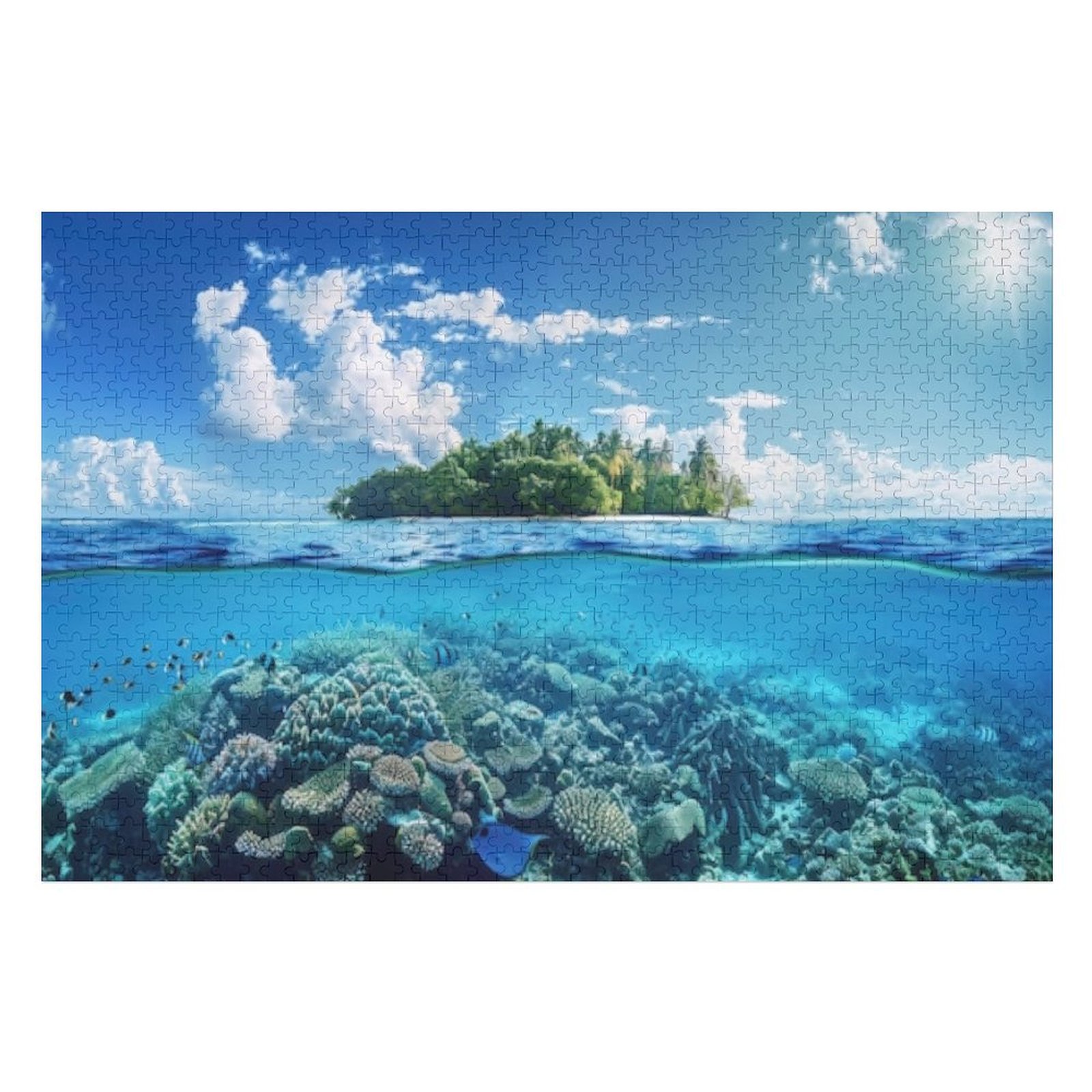 Puzzles for Adults 500 Pieces - Tropical Island Coral Reef Puzzle Game ...
