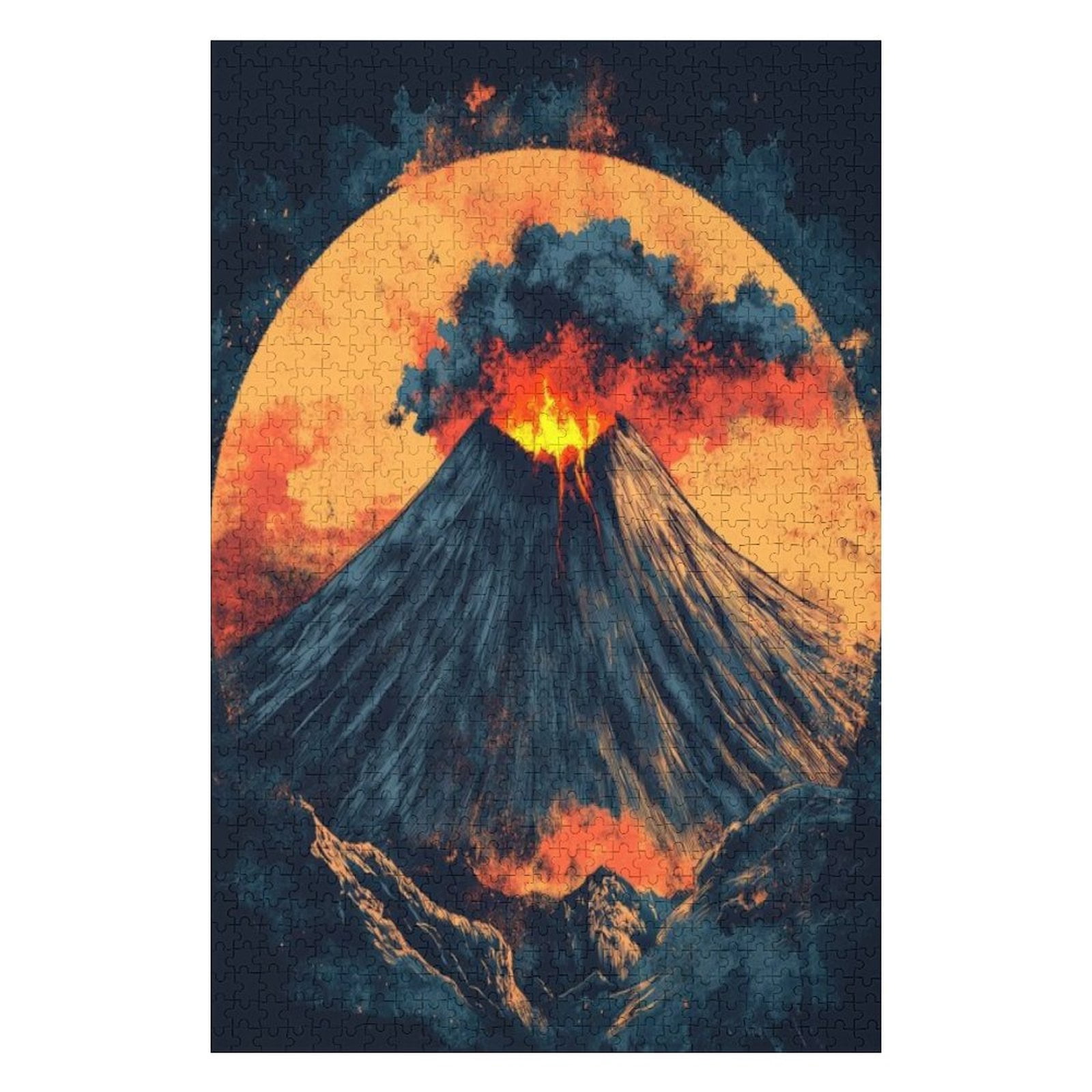 Puzzles for Adults 500 Pieces - Volcano Funny Puzzle, Seek And Find ...
