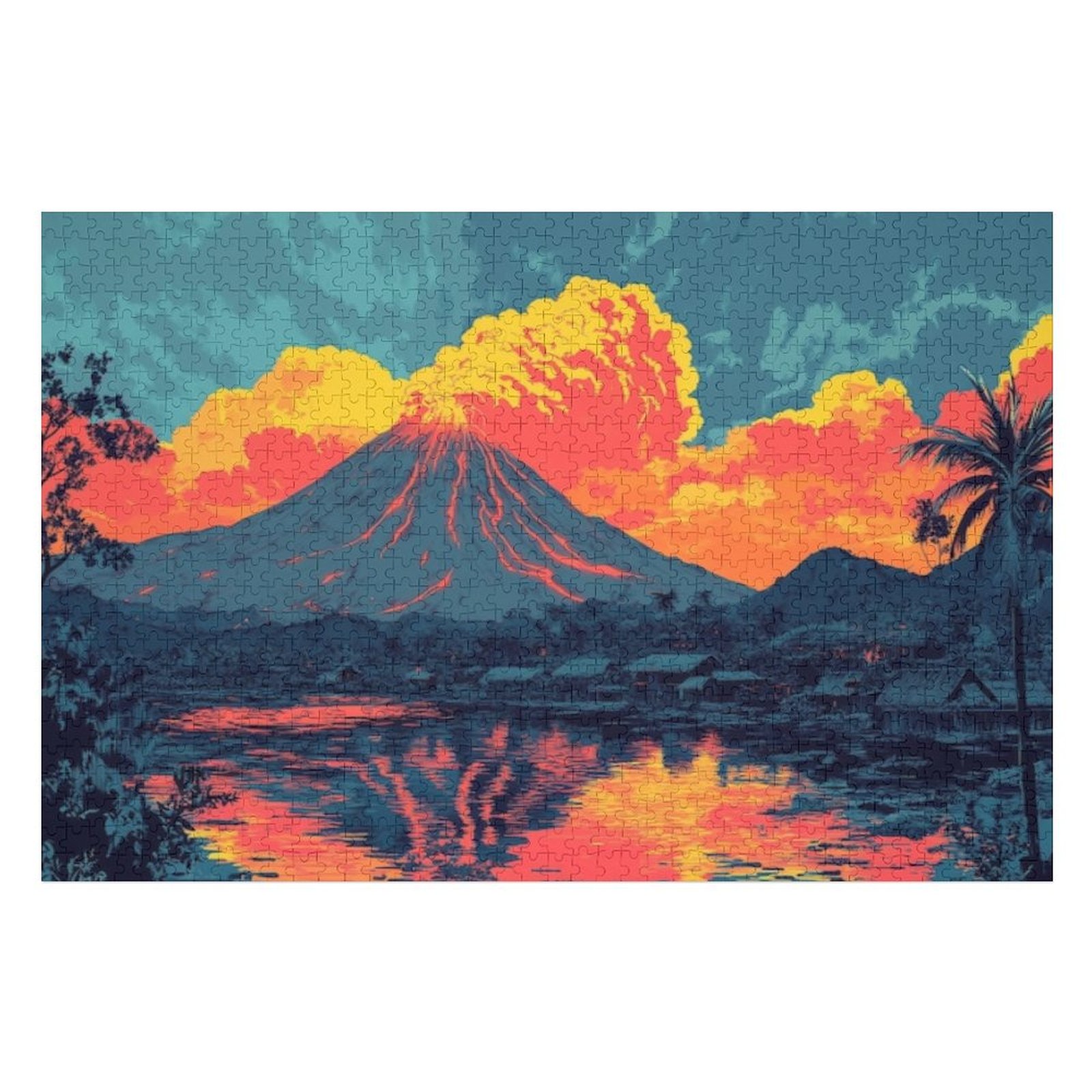 Puzzles for Adults 500 Pieces - Volcano Funny Puzzle - Unique Brain ...