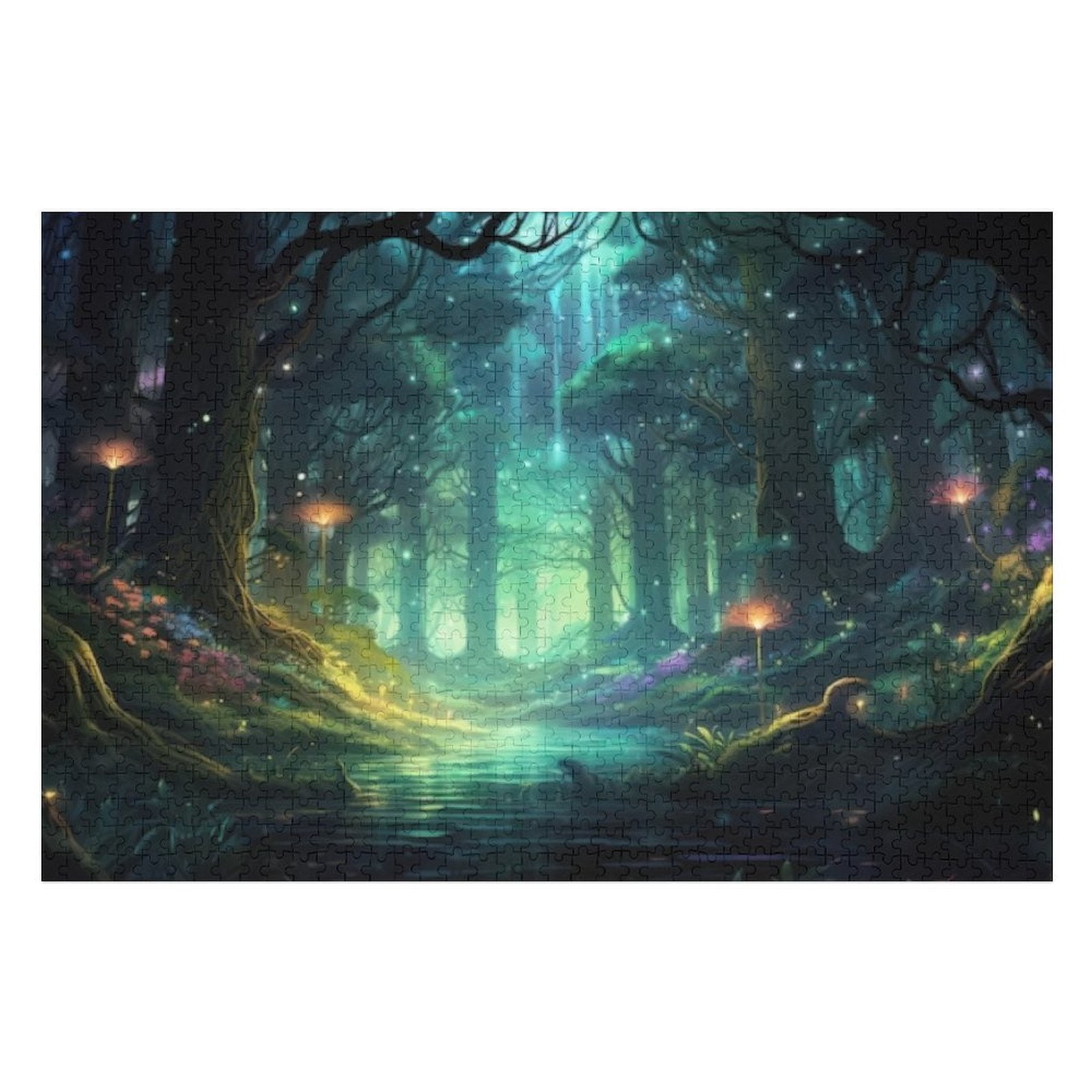 Puzzles for Adults 500 Pieces - Wonderland Forest Funny Puzzle Unique ...