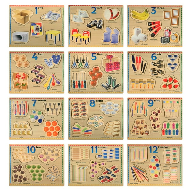 Puzzleworks Number Puzzles - Set of 12 - Walmart.com