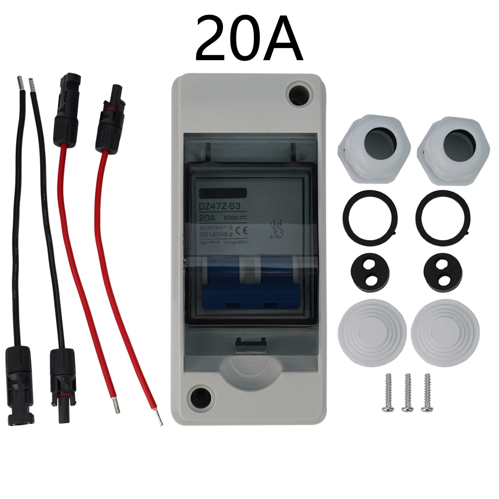 Pv Isolator Switch Dc/Ac 30A Ip65 Disconnect Circuit Breaker For Solar Panels 1 - Does Not ...