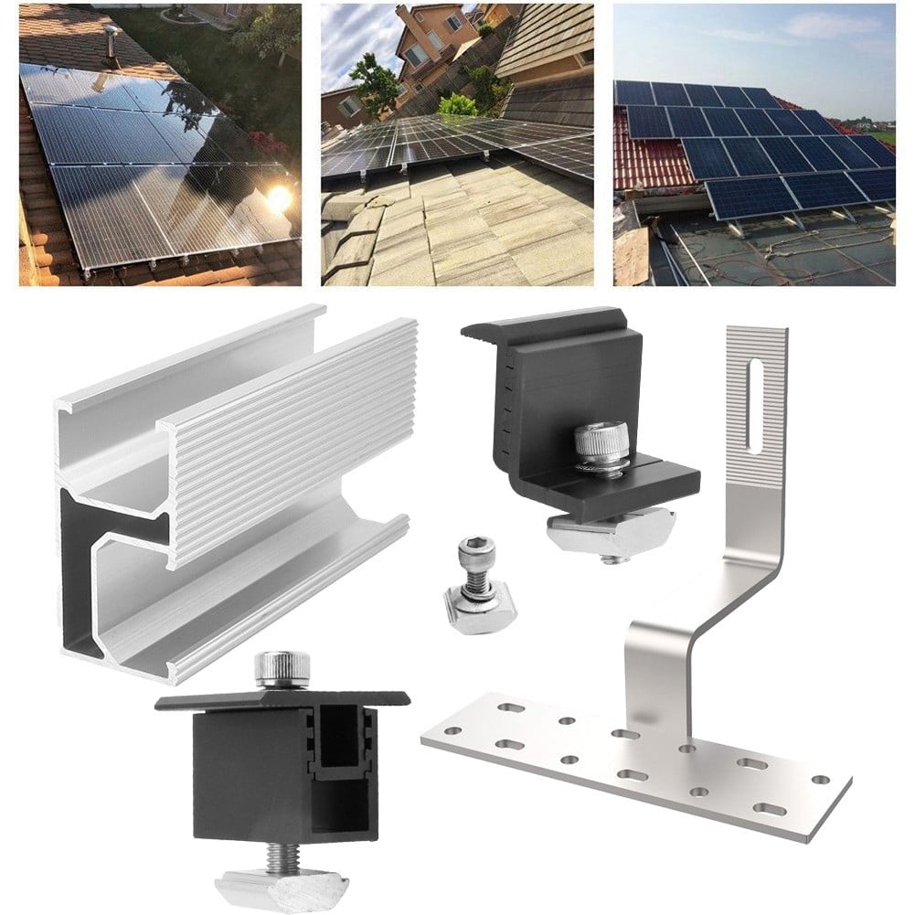 Pv Solar Brick Roof Mounting Set 1 Module Bracket Rail Roof Hook 30-50 ...
