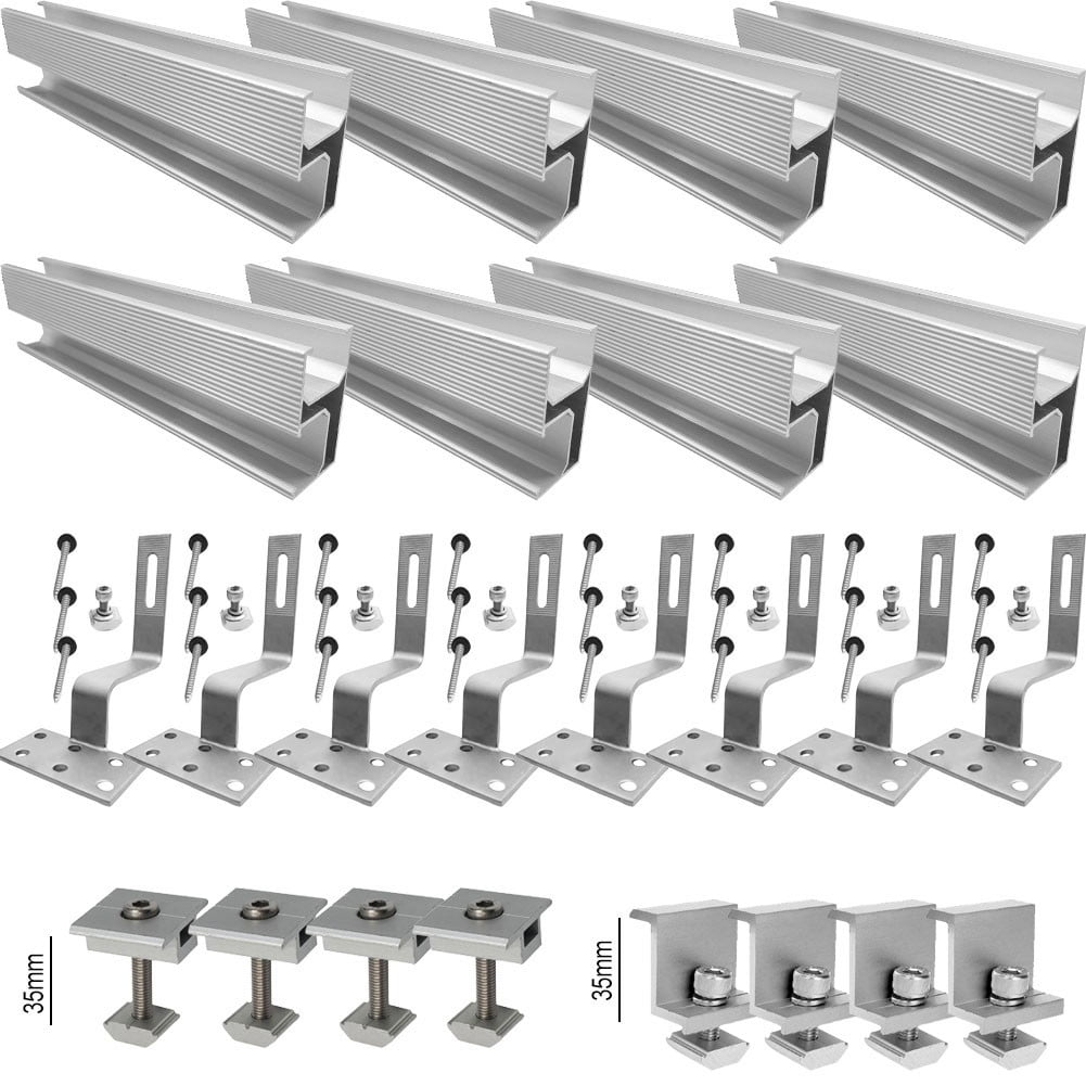 Pv Solar Module Bracket Mounting Rail Brick Roof Rack Set For Camping ...