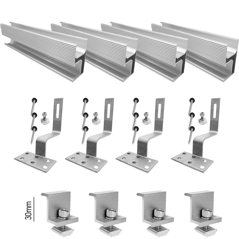 Pv Solar Module Bracket Mounting Rail Brick Roof Rack Set For Camping ...