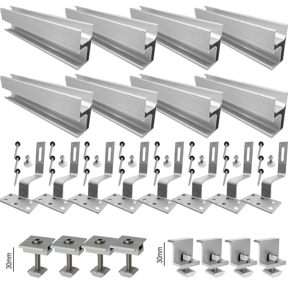 Pv Solar Module Bracket Mounting Rail Mounting Rail Brick Roof Rack Set ...
