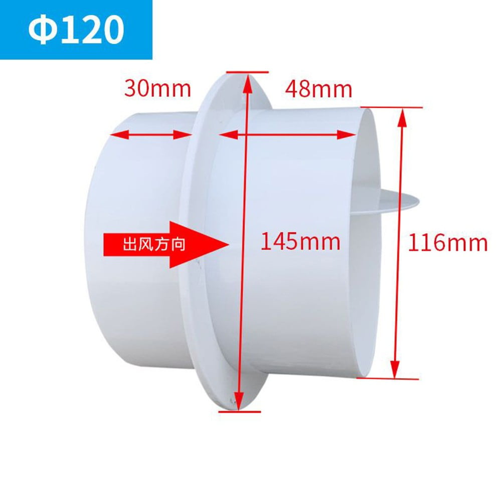 Pvc Check Valve For Bathroom Kitchen Ventilation Round Pipe Backdraft ...