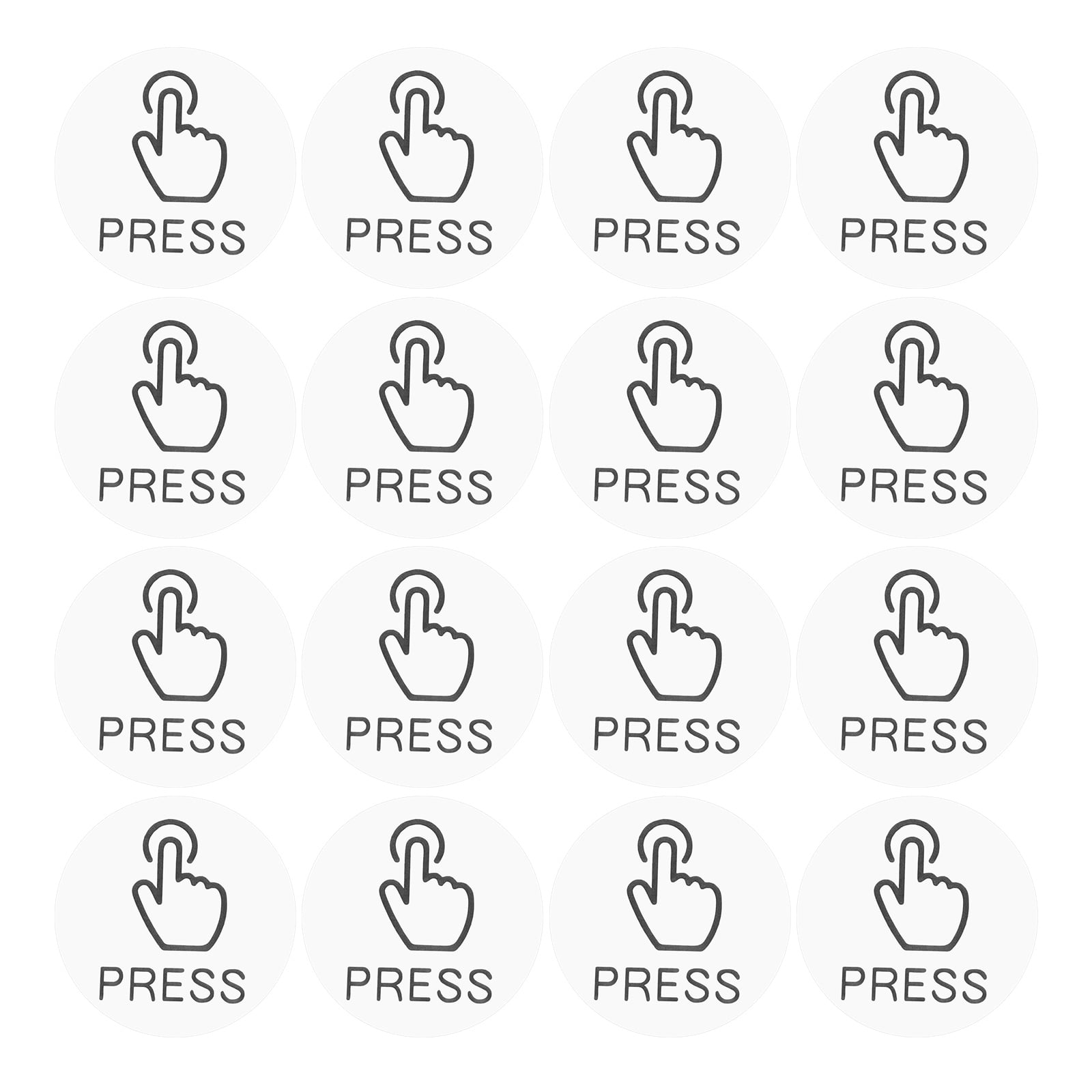 Pvc Door Switch Press Sticker,24Pcs Pvc Door Switch Press Sticker Set ...