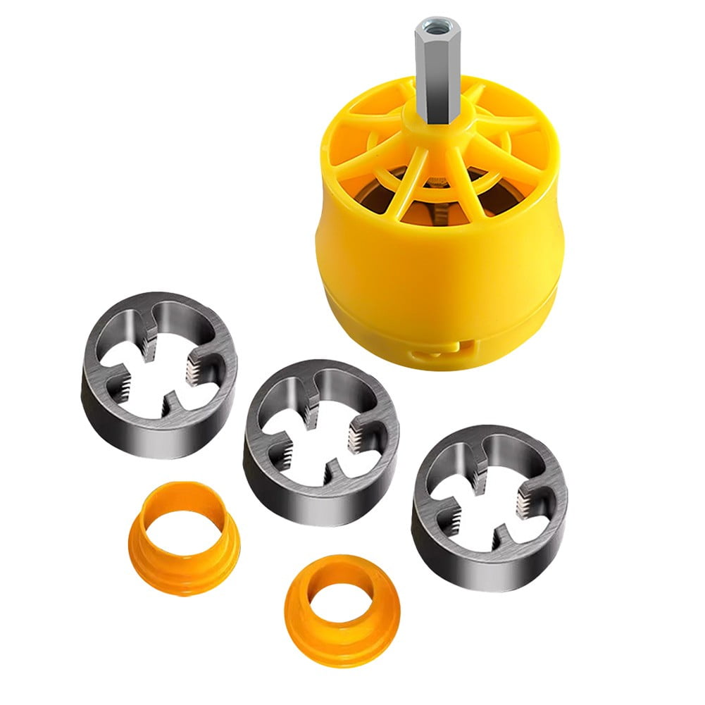 Pvc Pipe Threader Kit With 1/2In 3/4 In 1 Inch Dies Pipe Threader ...