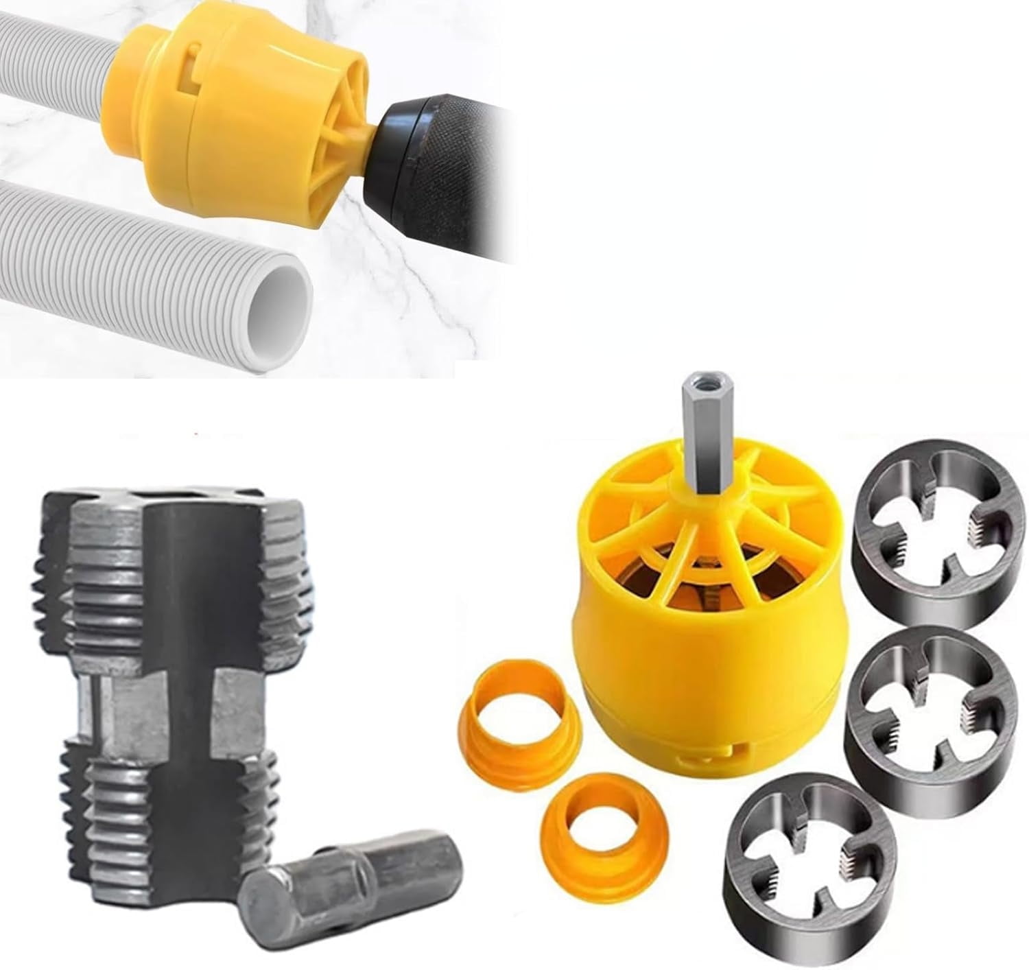 Pvc Pipe Threader, Pvc Threader for Drill, Electric Drill Compatible ...