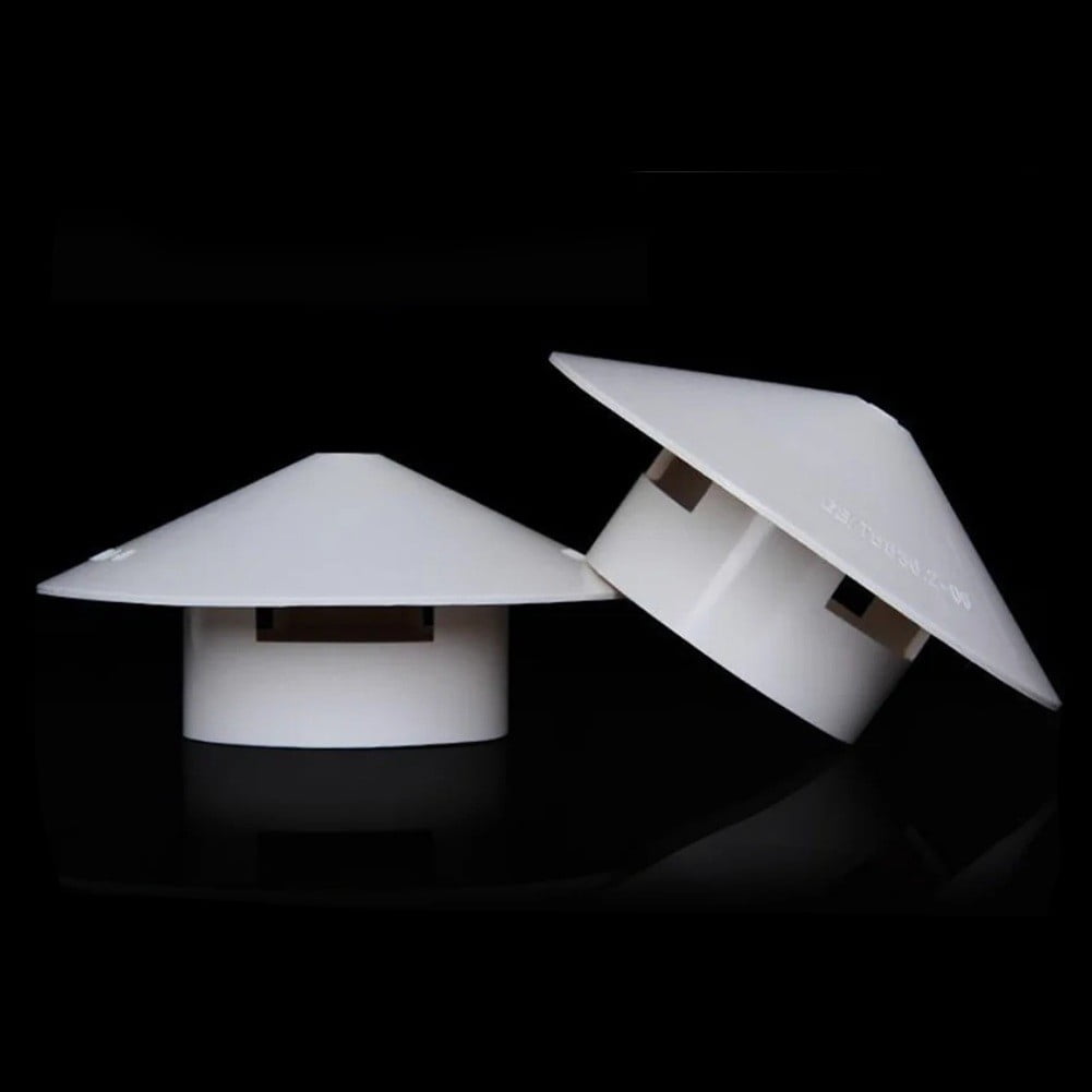 Pvc Roof Ventilation Grille Rain Cap Round Hood 75-160Mm Pipe ...