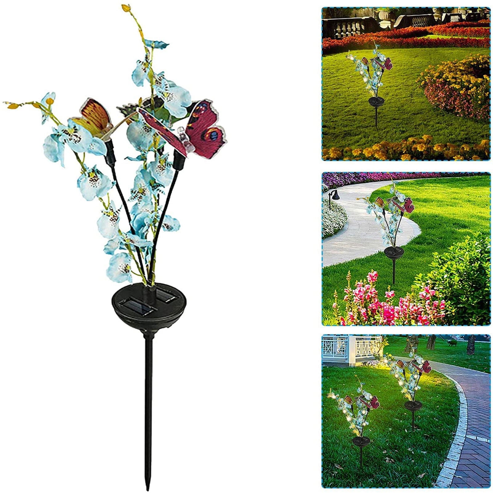 Pvdgvd Outdoor Simulation Solar Garden Flower Arrangement Led Lamp ...