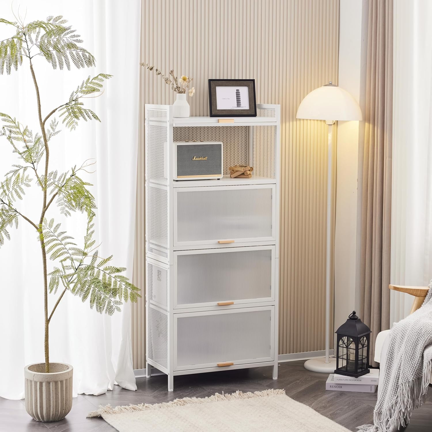 Pvillez 5-Tier Bakers Racks for Kitchen, Kitchen Pantry Cabinet Storage ...