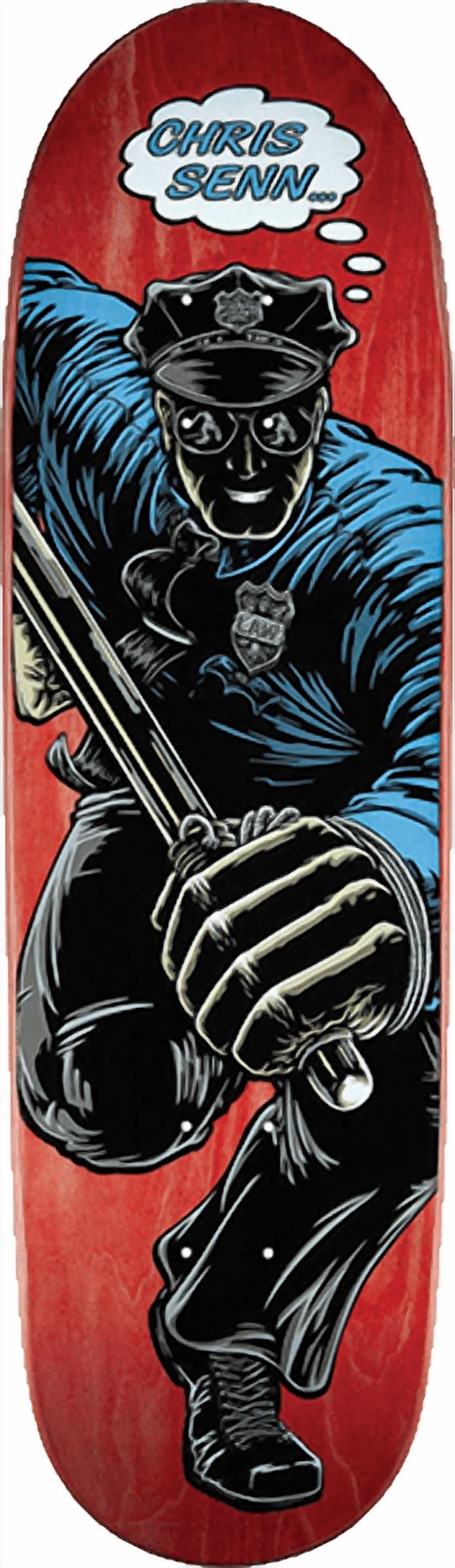 Powell Peralta Senn Cop Skateboard Deck 9.13x31.83 Assorted Stain ...