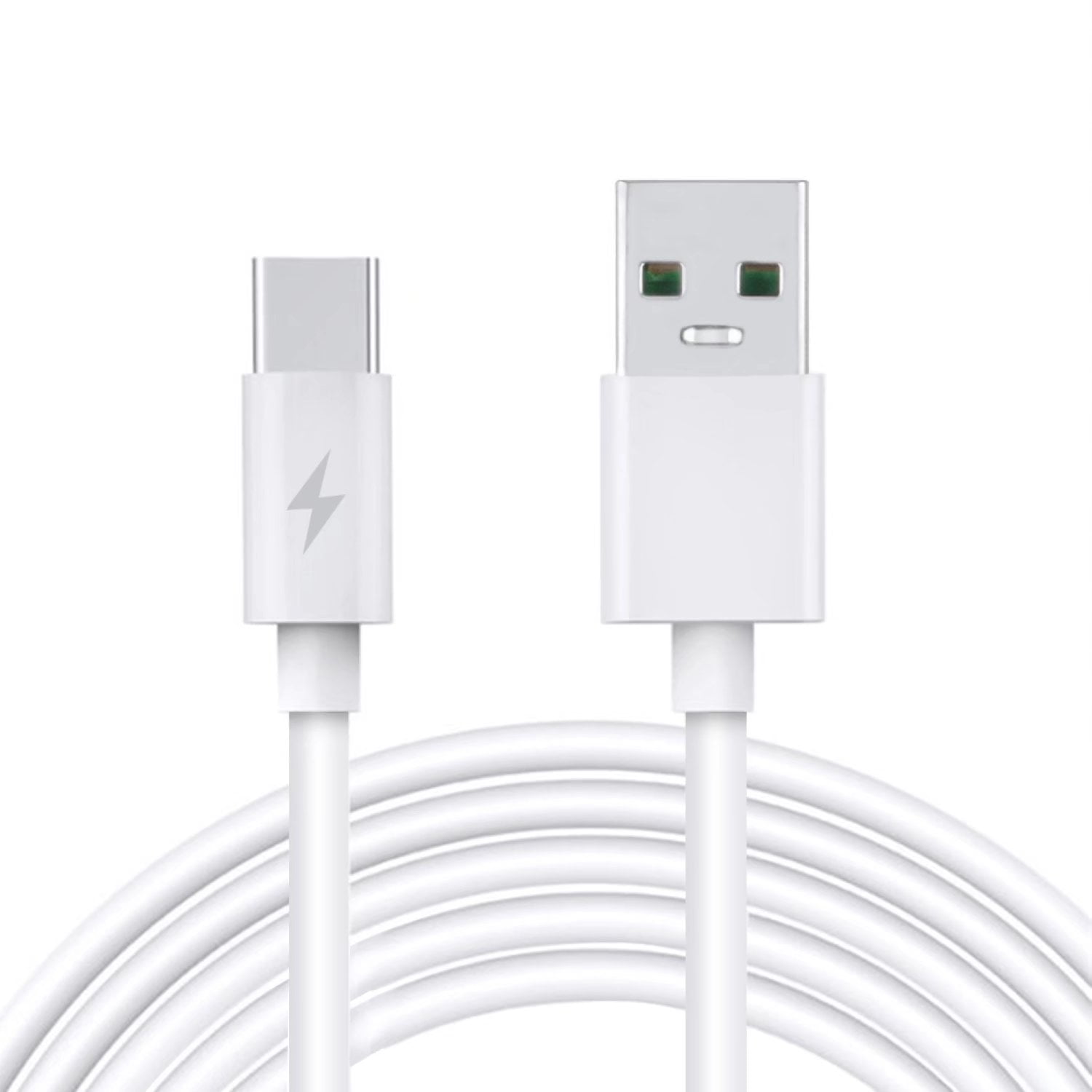 PwrON 3.3ft White Charging 5A Super Fast Charge USB Type-C Cable For ...