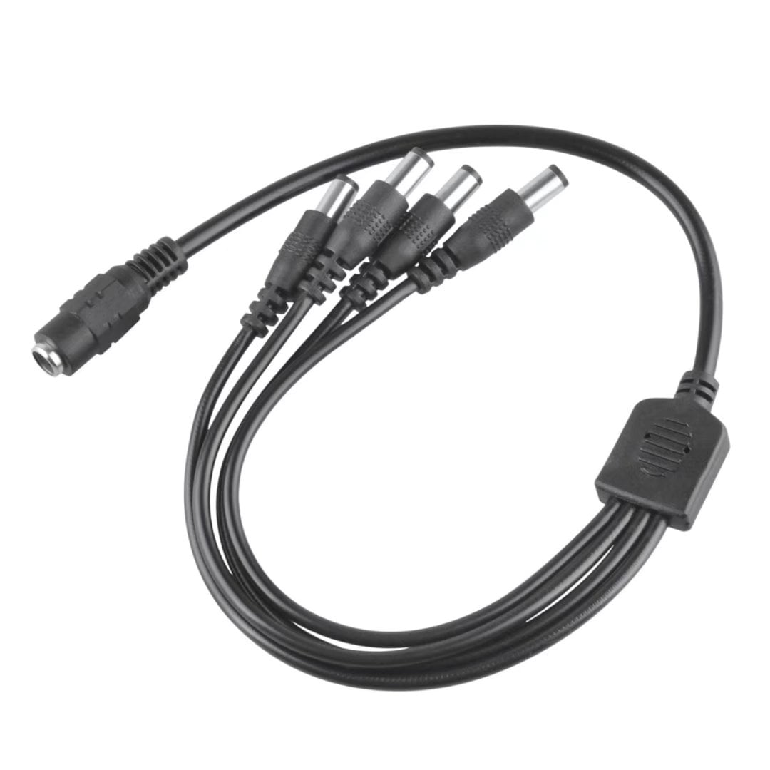 PwrON 4-Plug Splitter 4-Way Power Cord Replacement for Surveillance ...
