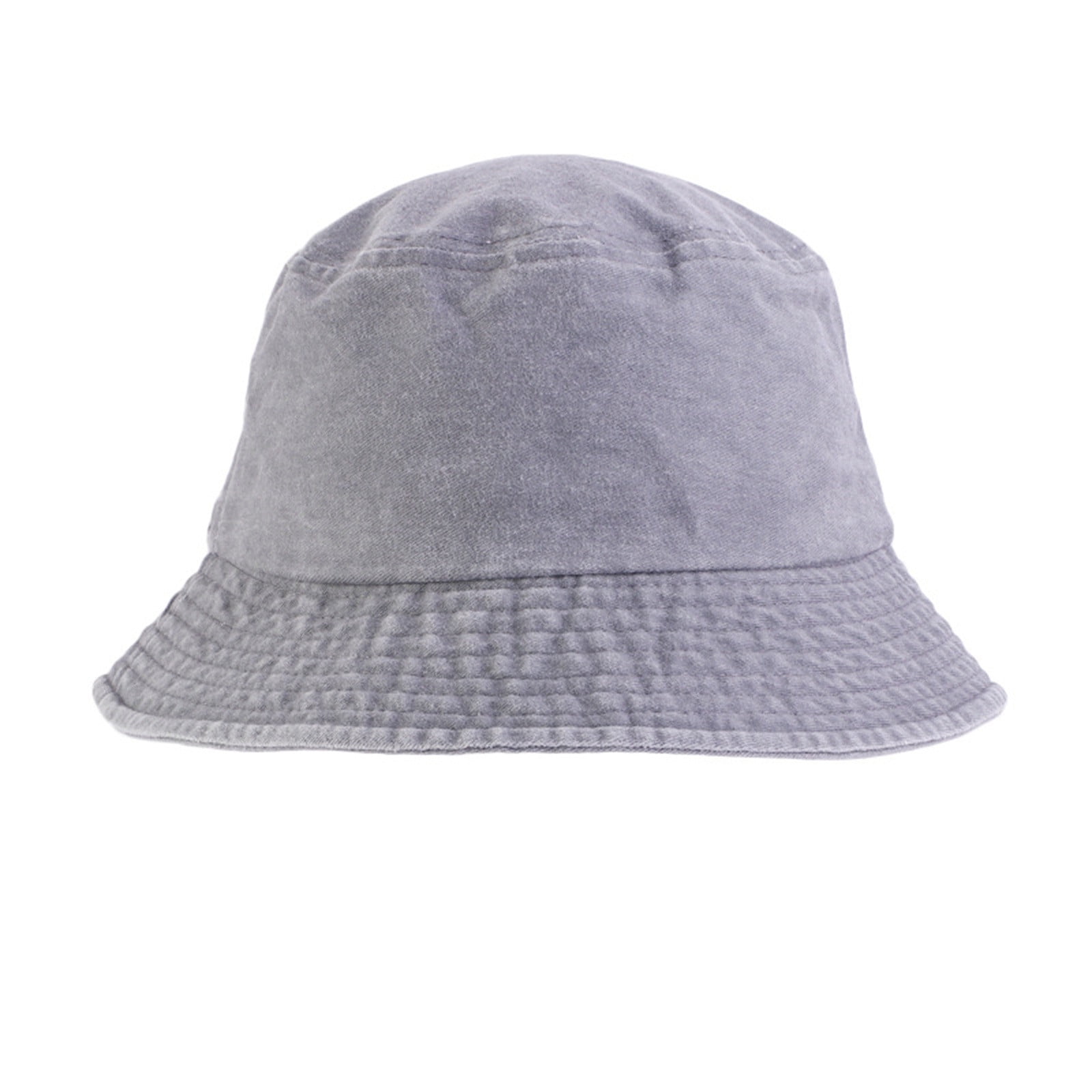 Pxiakgy Bucket Hat, Wide Brim Washed Denim Cotton Outdoor Sun Hat Flat ...