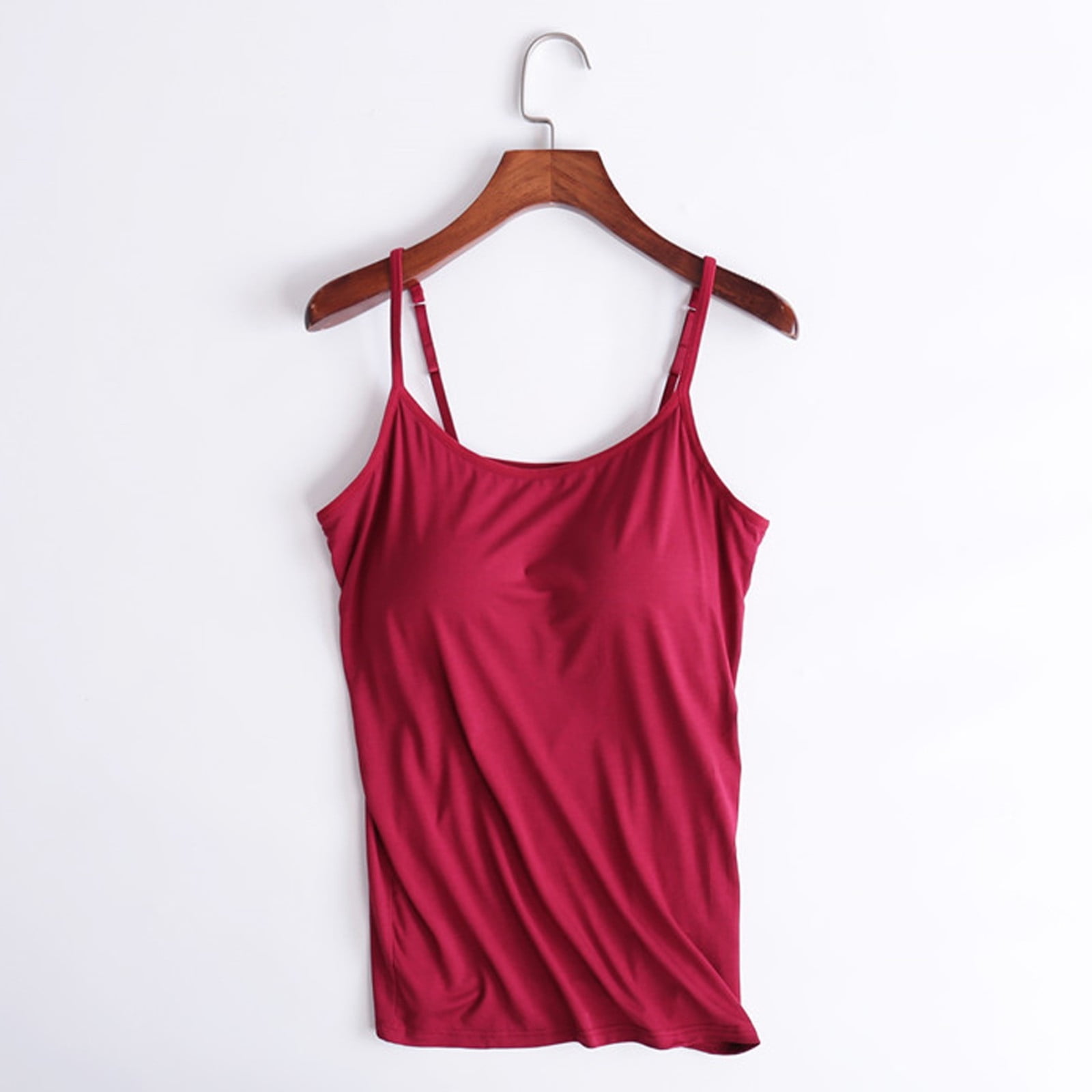 Pxiakgy Tank Tops for Women 2025 Built In Shelf Bra Adjustable ...