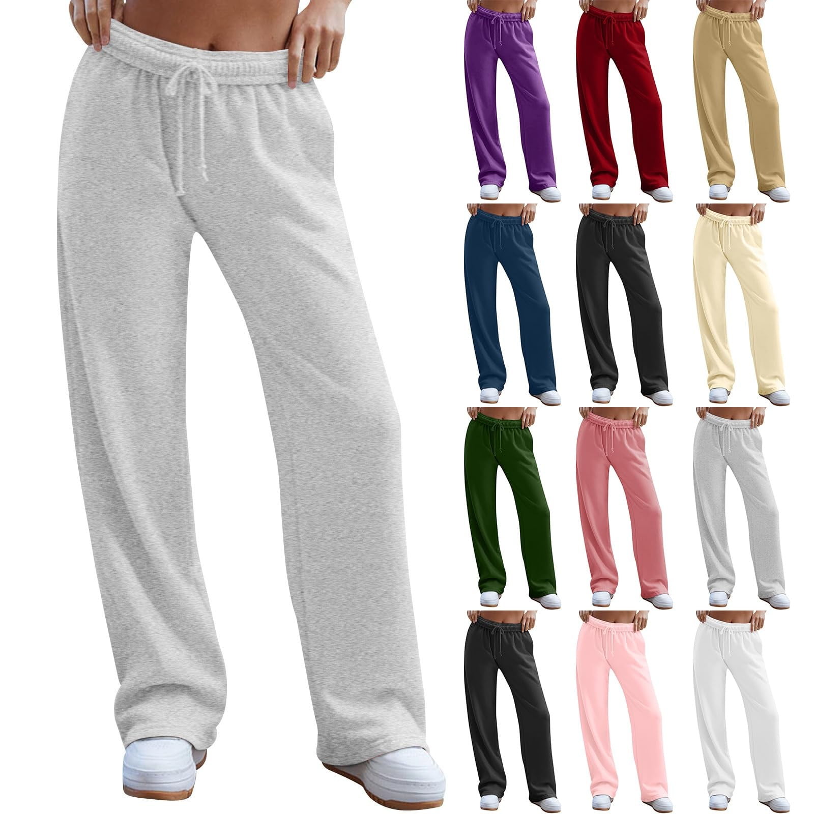 Pxiakgy Wide Leg Sweatpants Women Baggy Y2K High Waisted Athletic ...