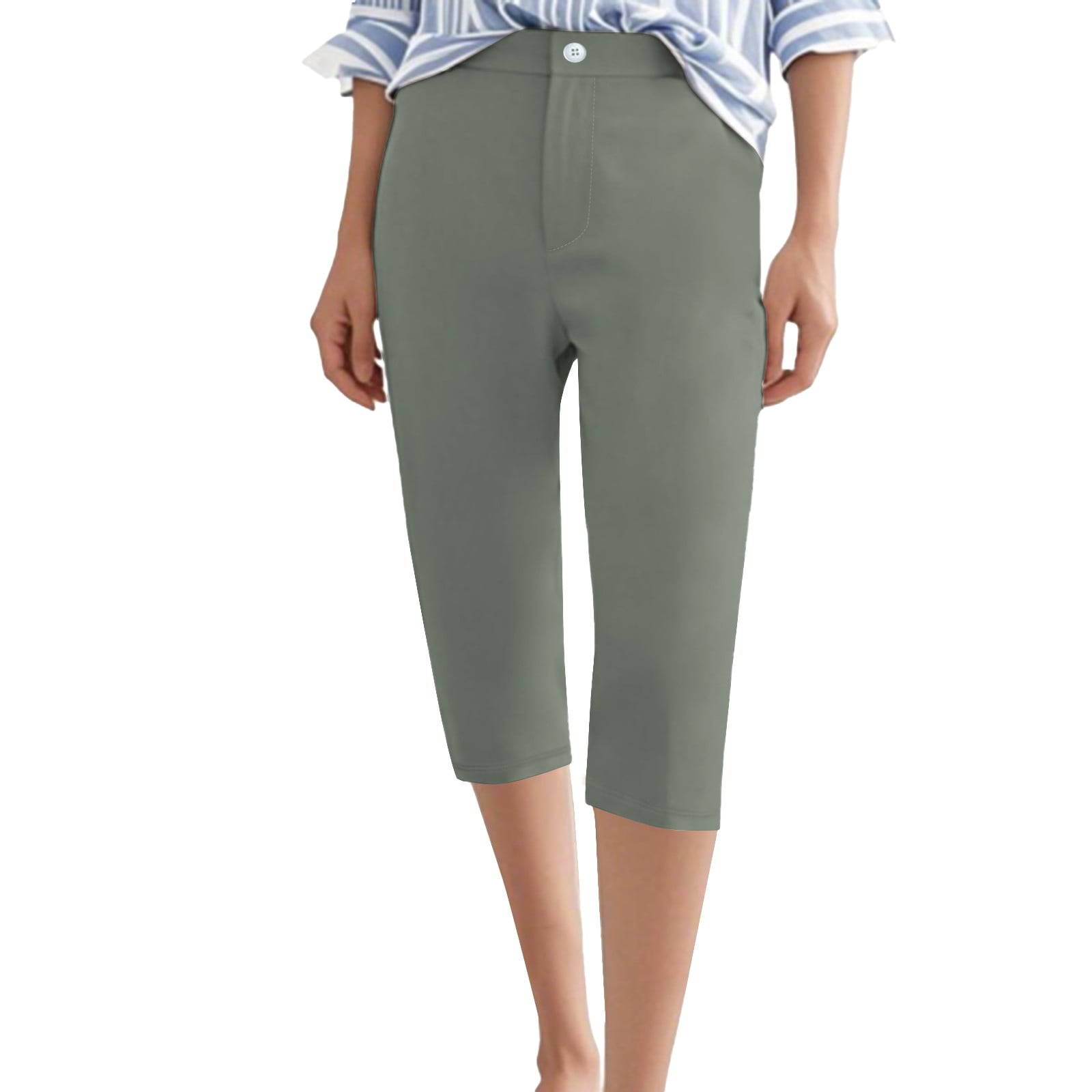 Pxiakgy Womens Capris for Summer Wide Leg Capri Pants for Women Womens ...