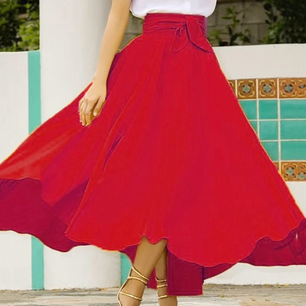 pxiakgy skirts for women women's fashion spring summer casual solid ...