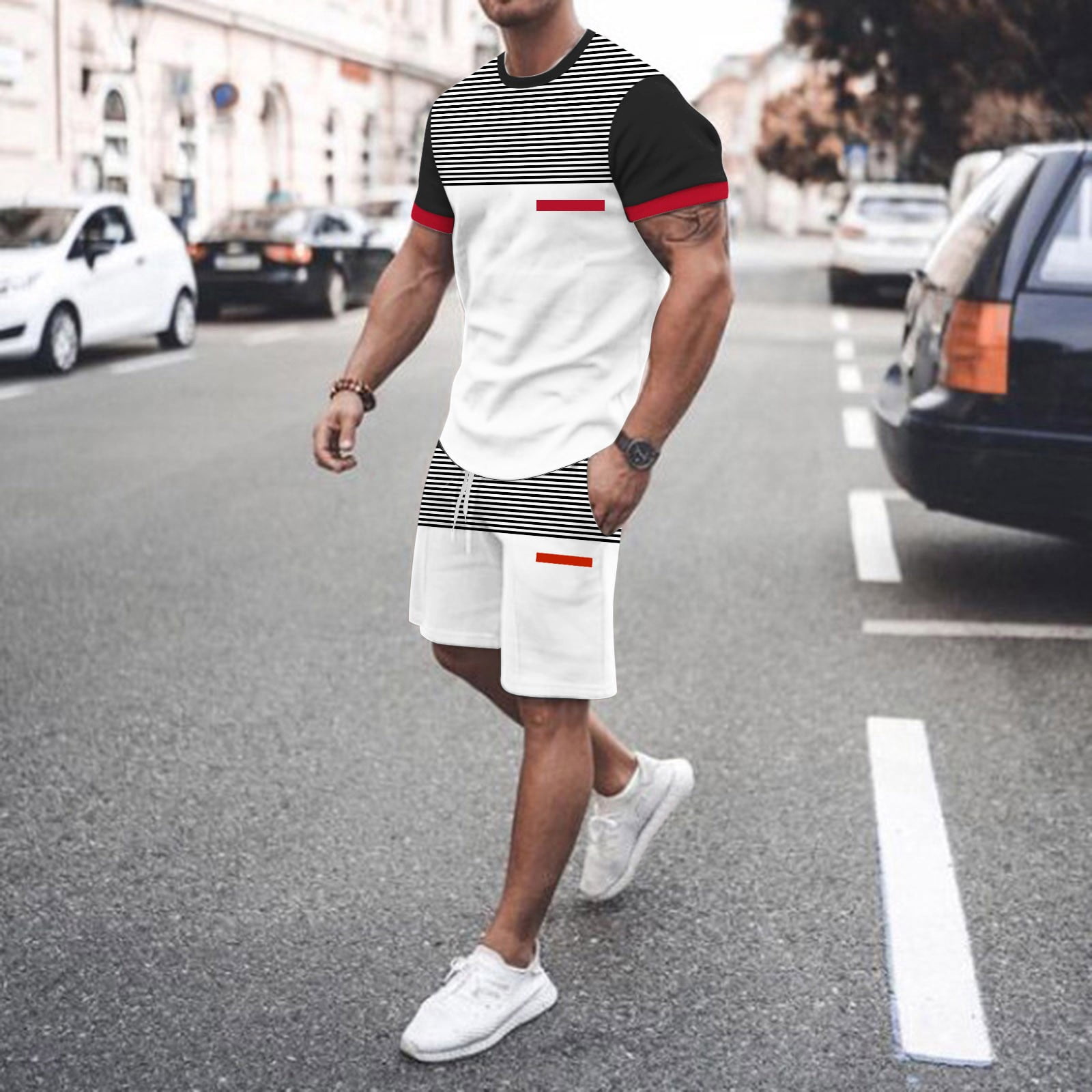 Pxiakgy suits for men Mens Spring Summer Leisure Sports Breathable ...