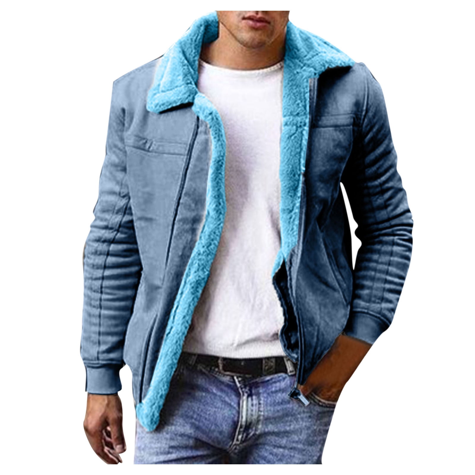 Pxiakgy winter coats for men Men's Winter Wool Short Jacket Casual ...