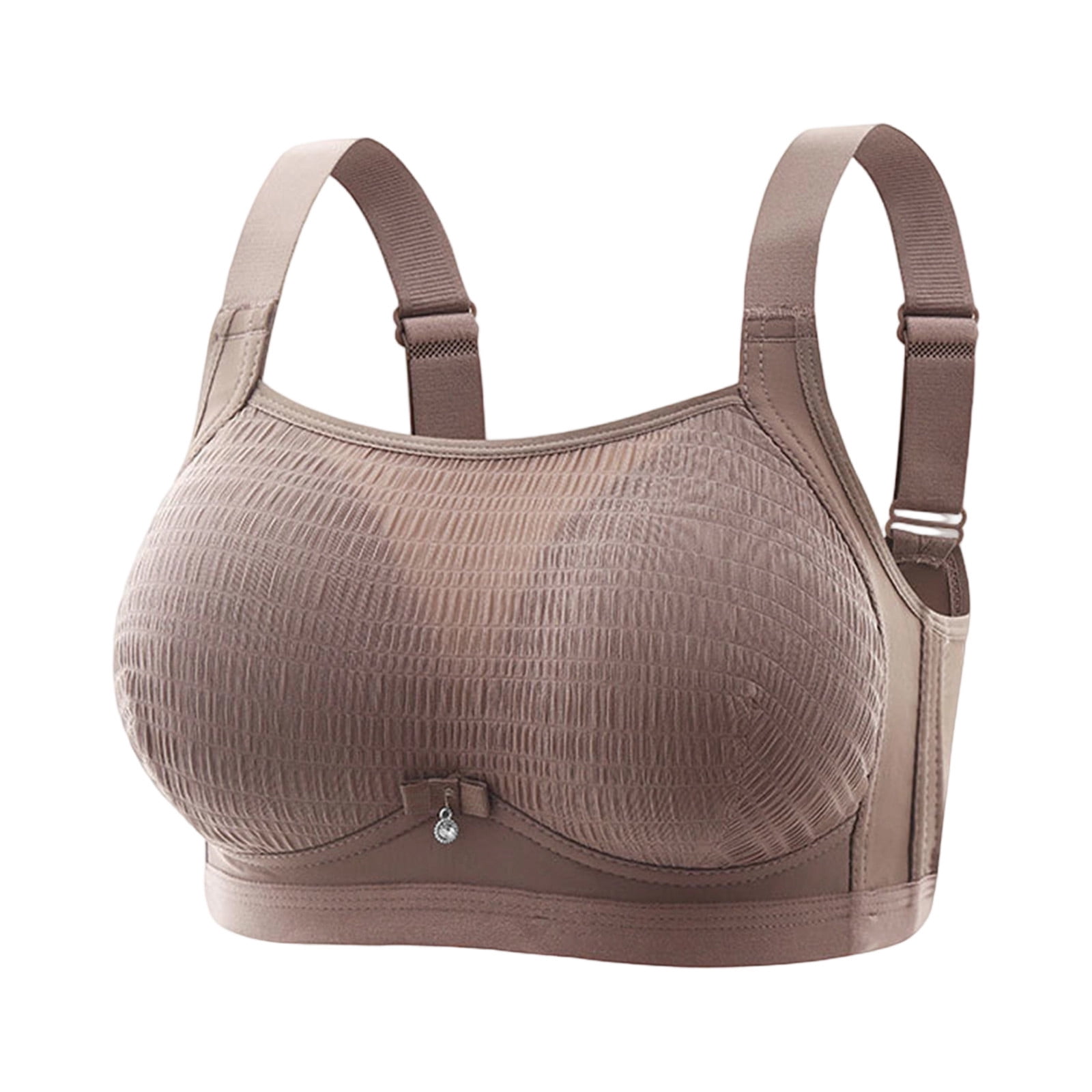 Pxkloy Plus Size Bra for Women Wirefree Full Coverage Push Up Underwear ...