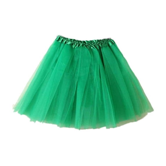 Pxkloy Solid Layered Tutu Skirt Womens Retro Tulle Fluffy Flowy Outfit ...