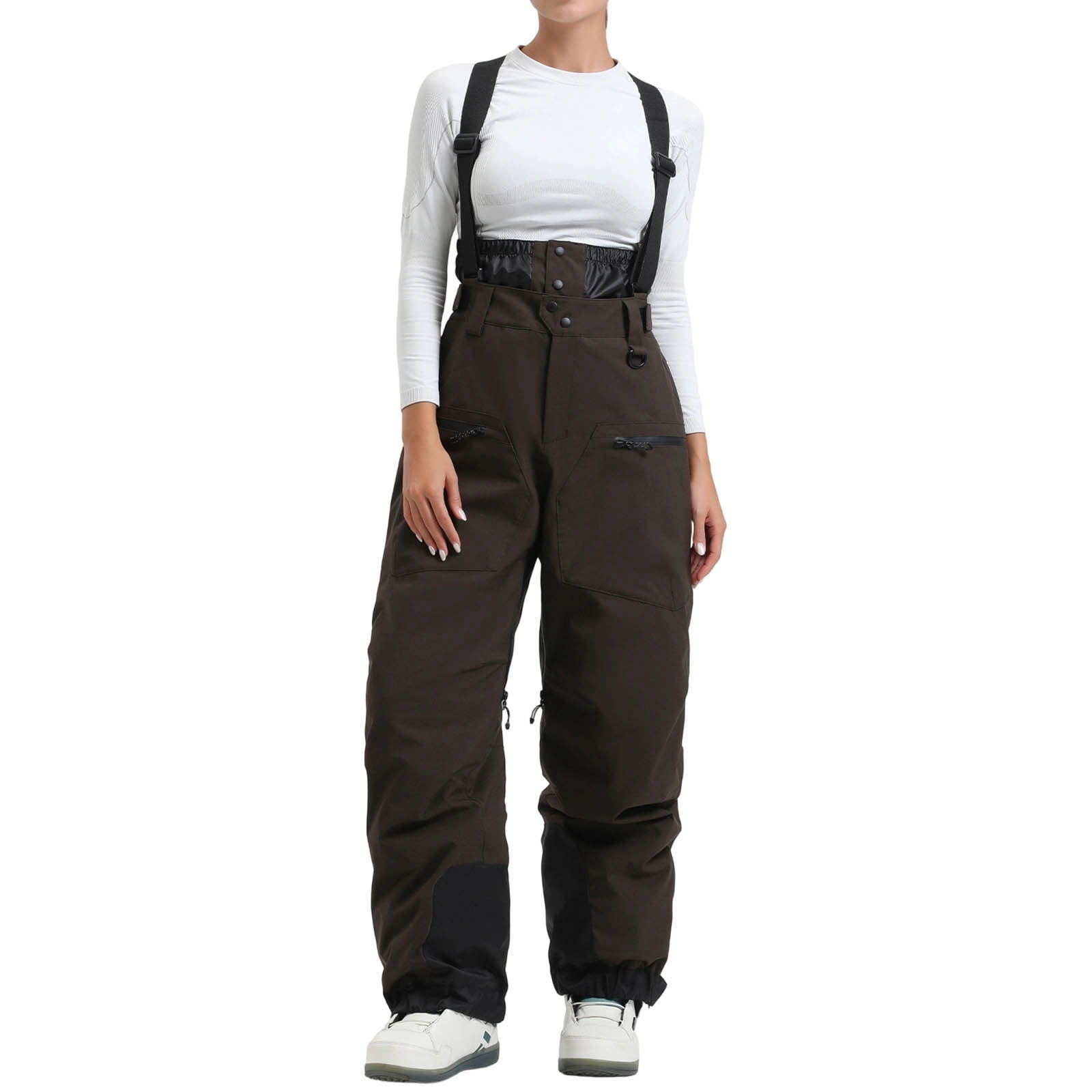 Pxkloy Women's Snow Ski Overalls Waterproof Windproof Casual Ski Bib ...