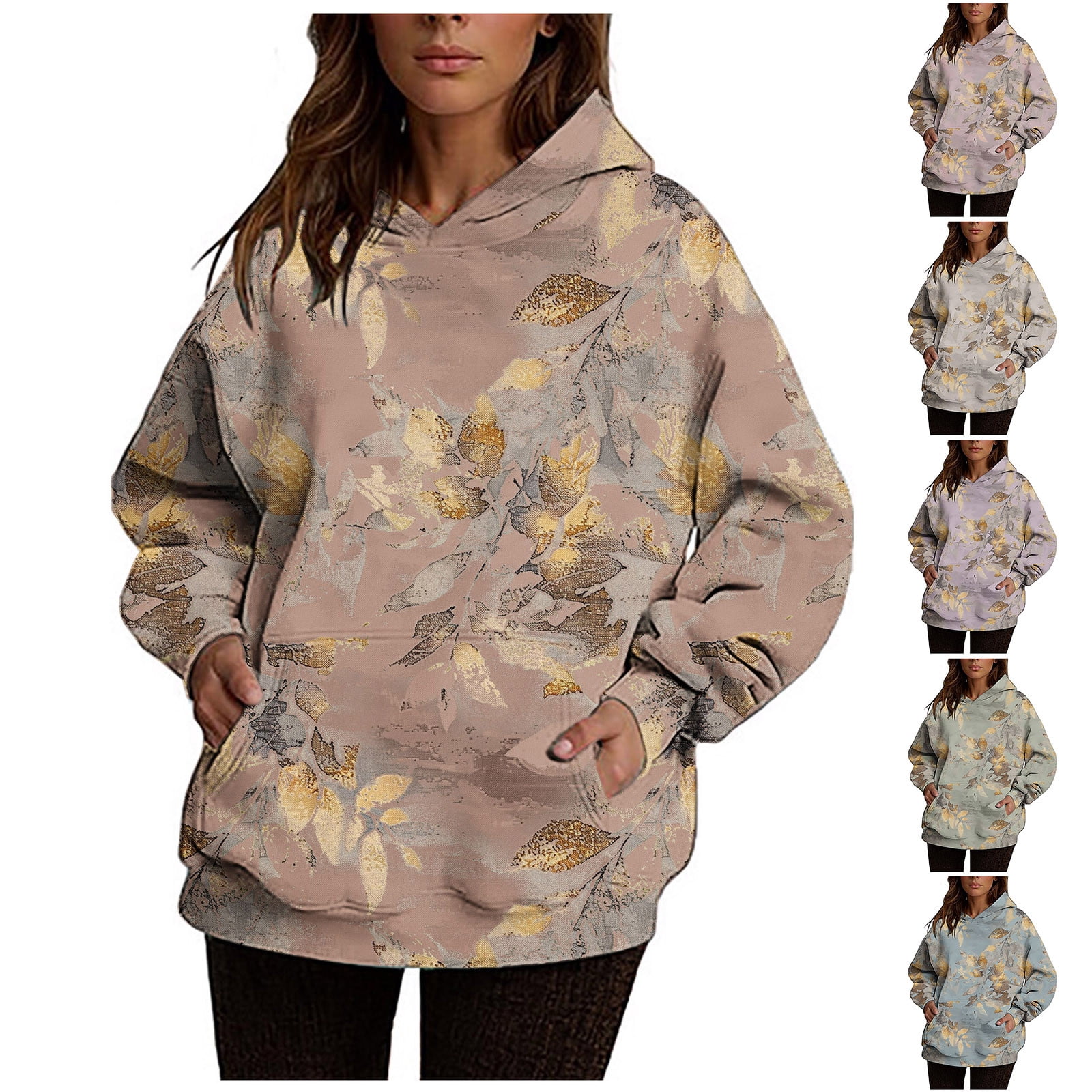 Pxxlle Hoodies for Women Oversized Long Sleeve Hooded Sweatshirts ...